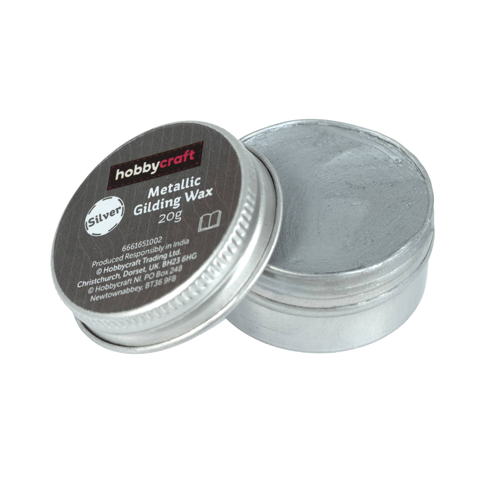 Silver Metallic Gilding Wax 20ml | Hobbycraft