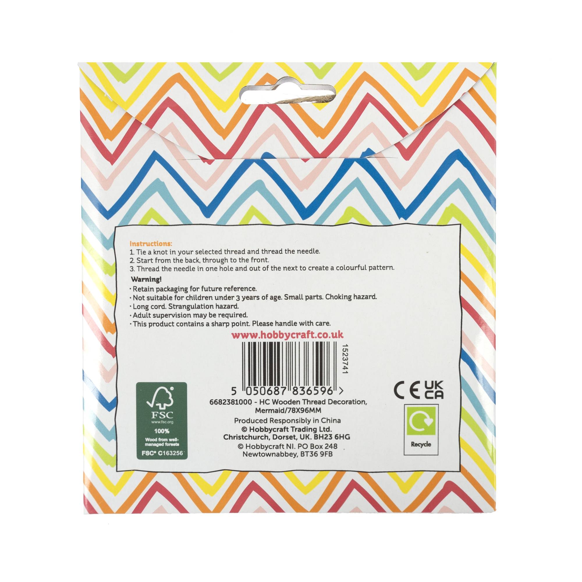 Mermaid Wooden Threading Kit | Hobbycraft