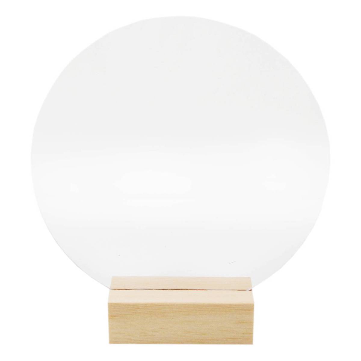 Clear Round Acrylic Table Sign 18cm | Hobbycraft