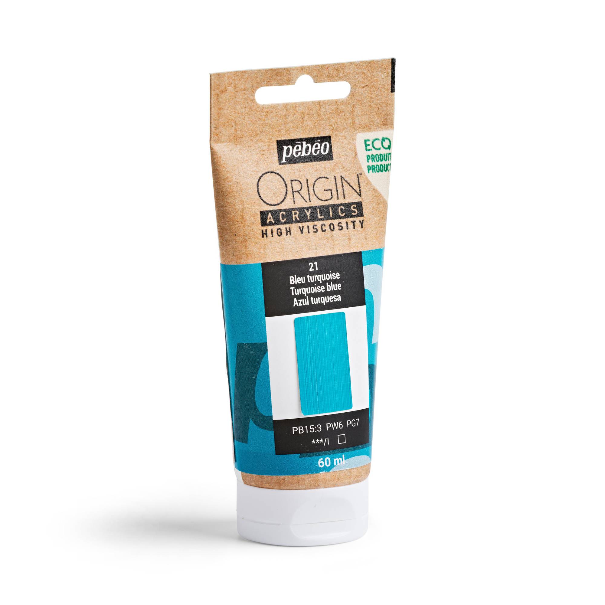 Pebeo Origin Turquoise Blue Acrylic Paint 60ml | Hobbycraft