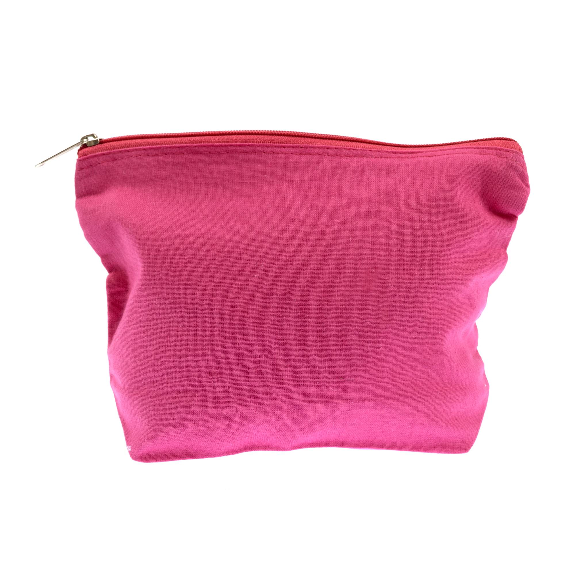 Hot Pink Cotton Zip Pouch 24cm x 17cm | Hobbycraft