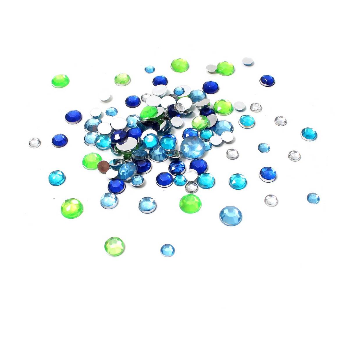 Blue and Green Round Gems 90g | Hobbycraft