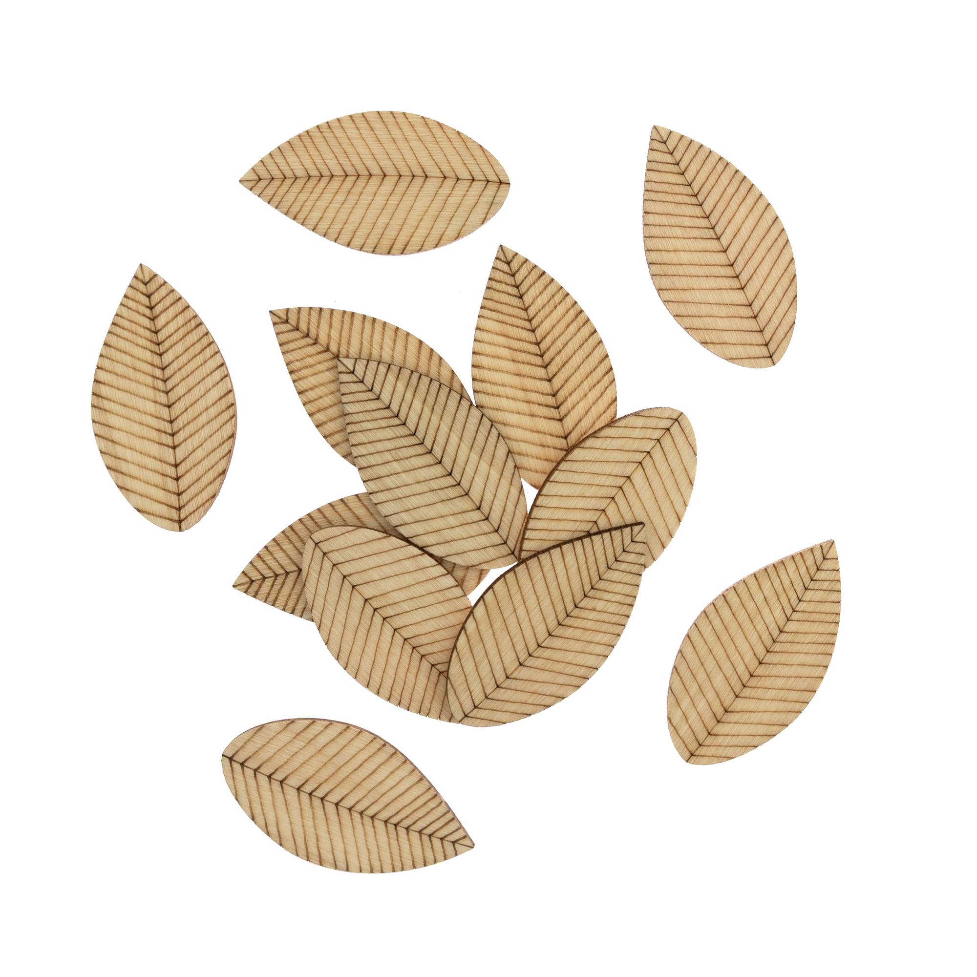 Leaf Wooden Toppers 12 Pack | Hobbycraft