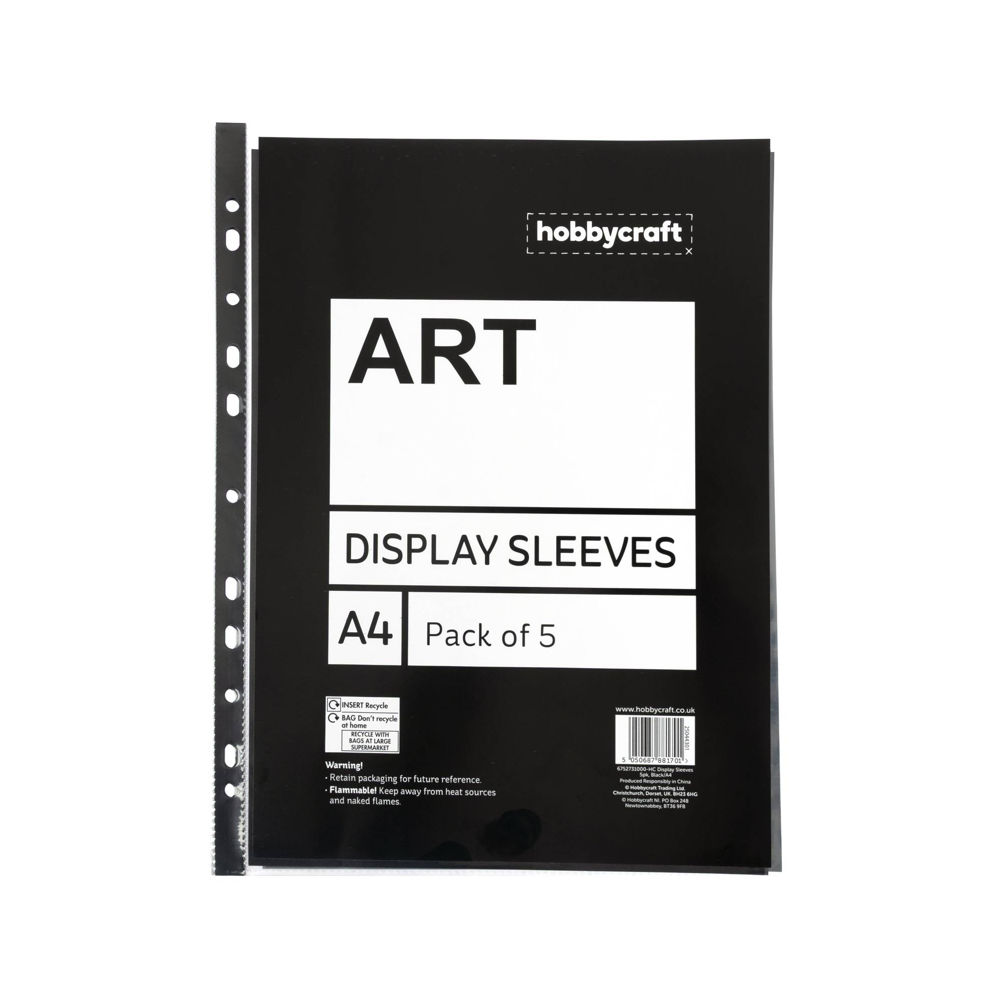 Display Sleeves A4 5 Pack | Hobbycraft
