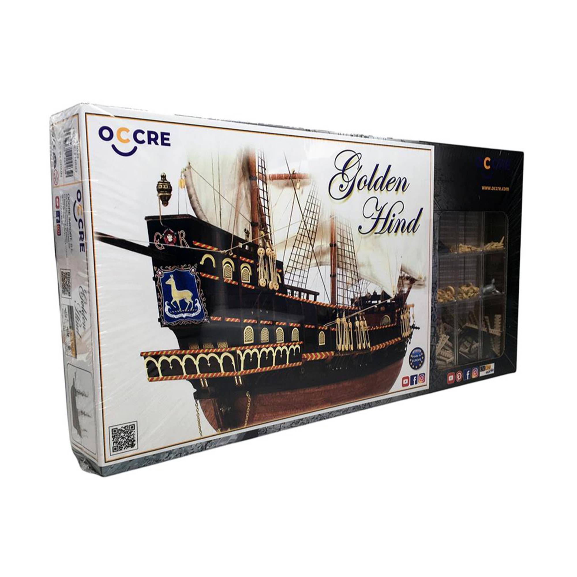 OcCre HMS Golden Hind Wooden Ship Model Kit 1:85 | Hobbycraft
