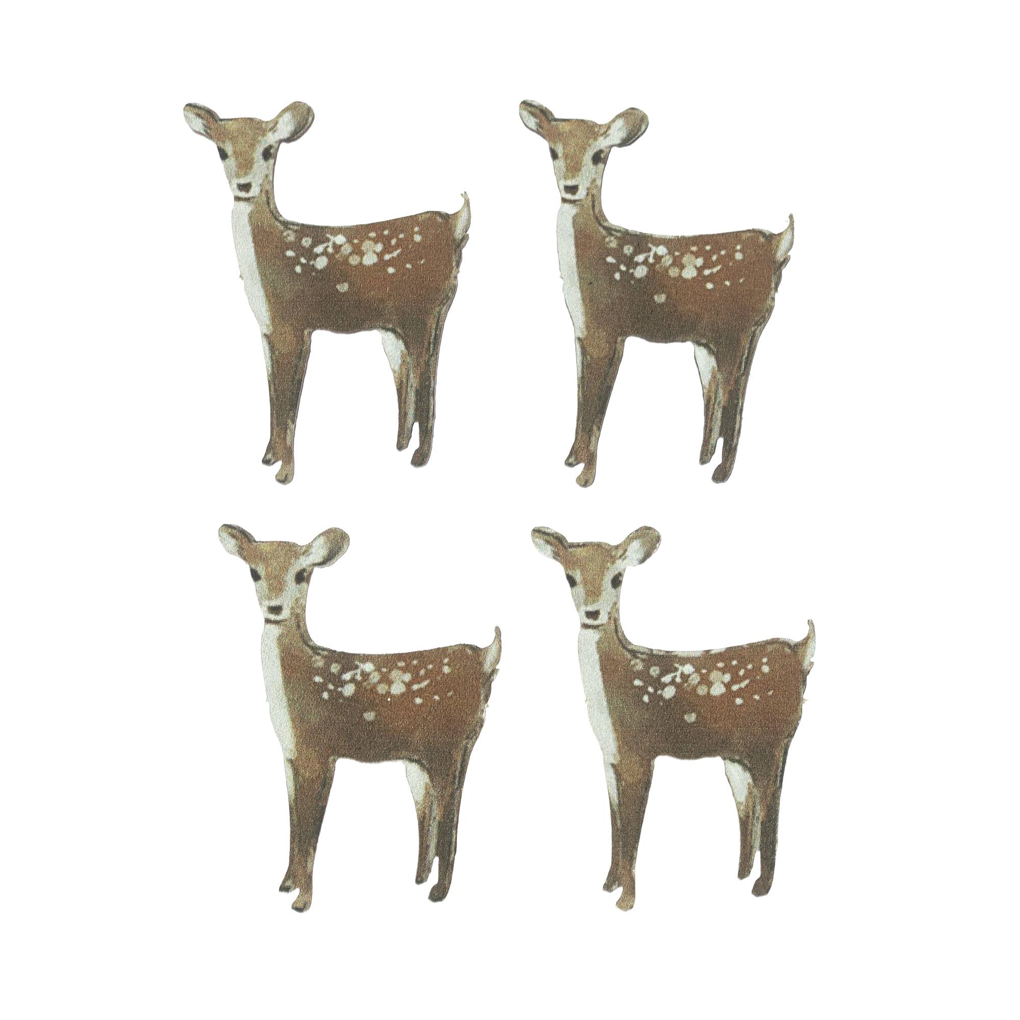 Deer Wooden Toppers 4 Pack | Hobbycraft