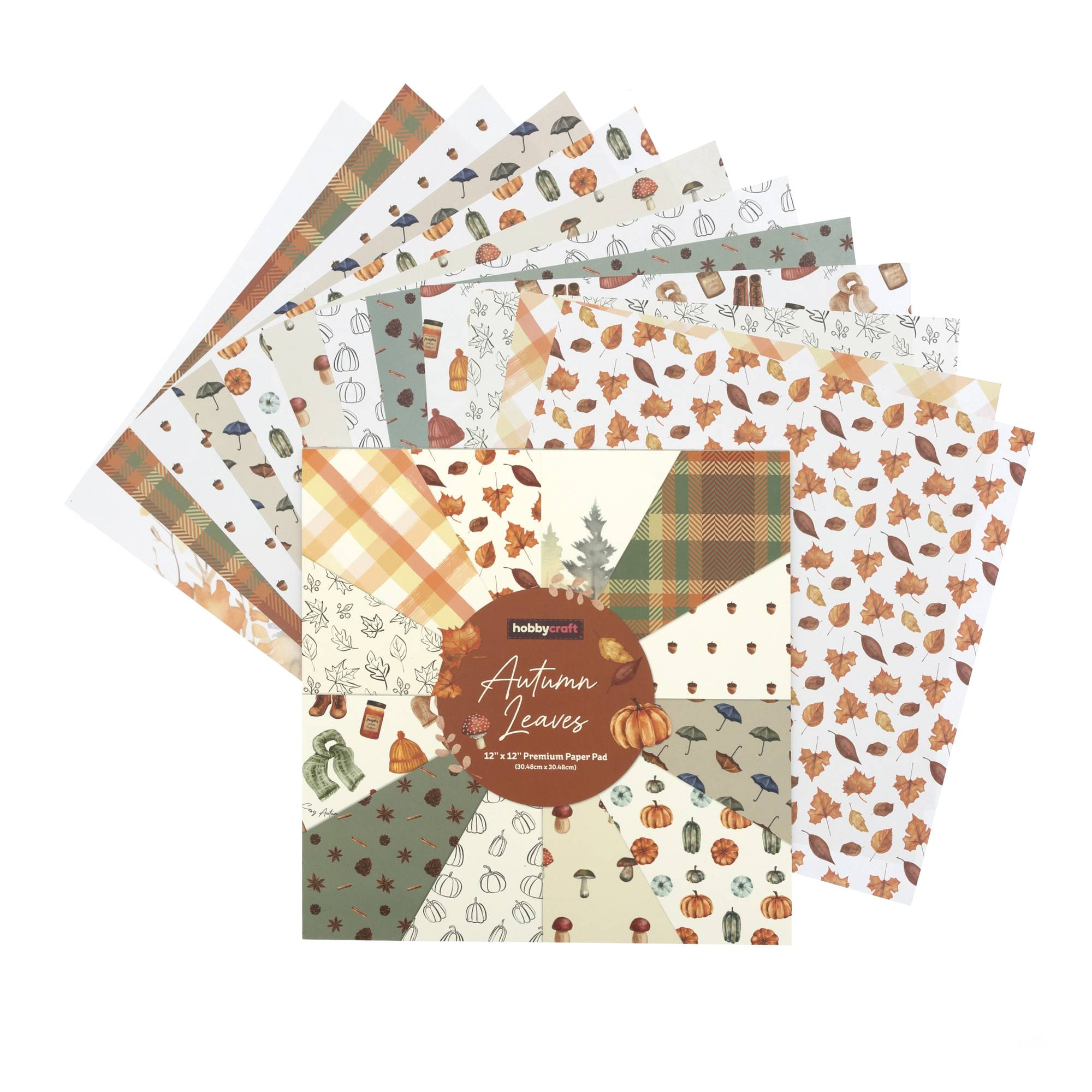 Autumn Leaves 12 x 12 Inches Paper Pad 24 Sheets | Hobbycraft