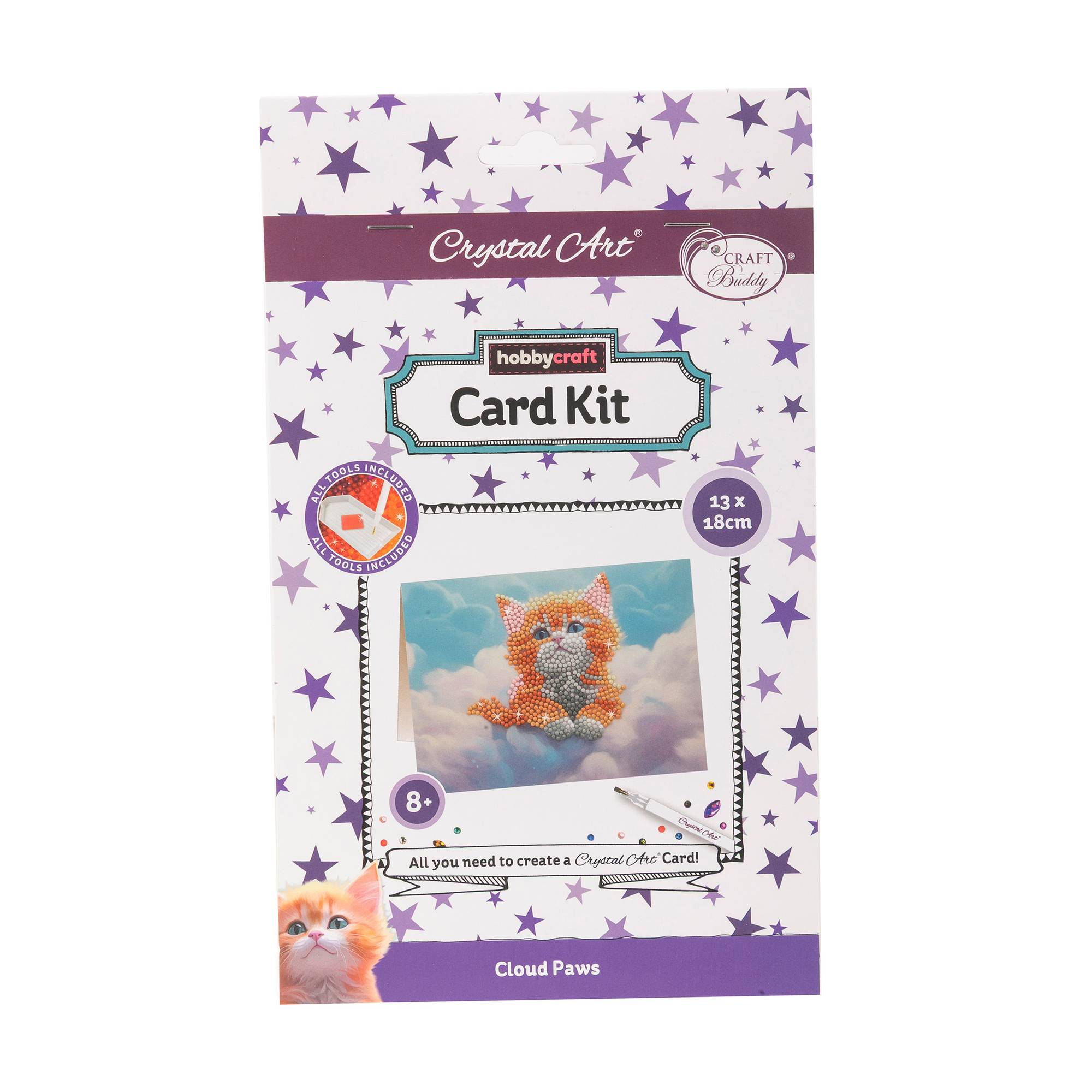 Crystal Art Cloud Paws Card Kit | Hobbycraft