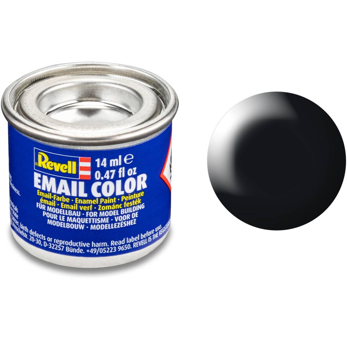 Revell Black Silk Enamel Paint 14ml (02) | Hobbycraft