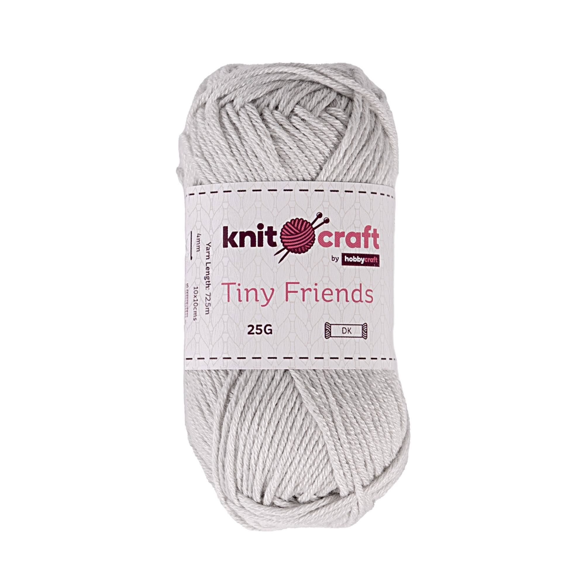 Knitcraft Light Grey Tiny Friends Yarn 25g | Hobbycraft