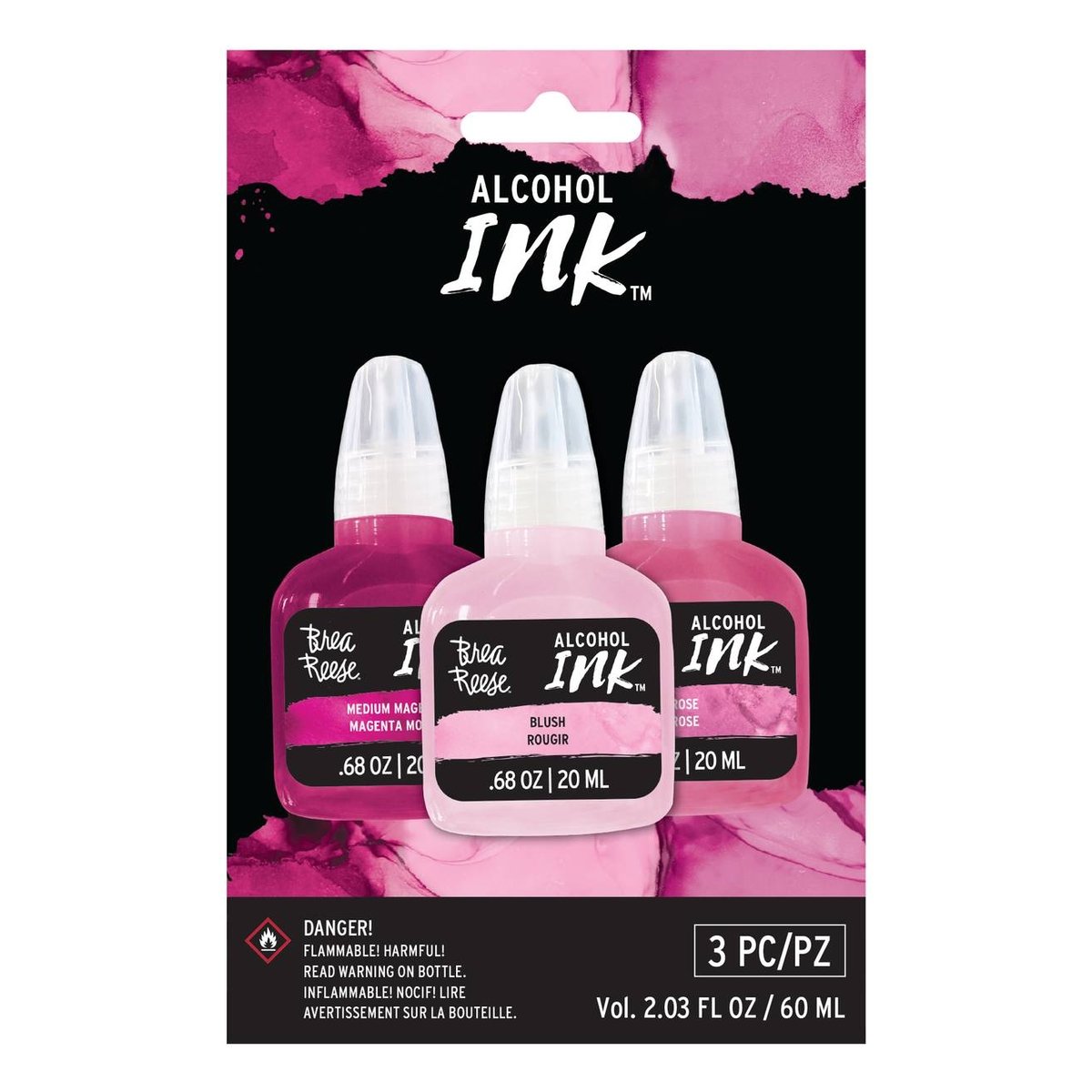 Brea Reese Pink Alcohol Ink 20ml 3 Pack | Hobbycraft
