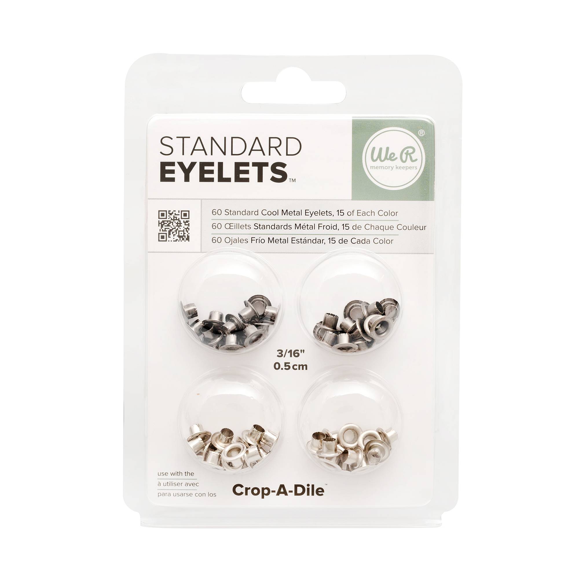 We R Makers Cool Metal Standard Eyelets 60 Pack | Hobbycraft