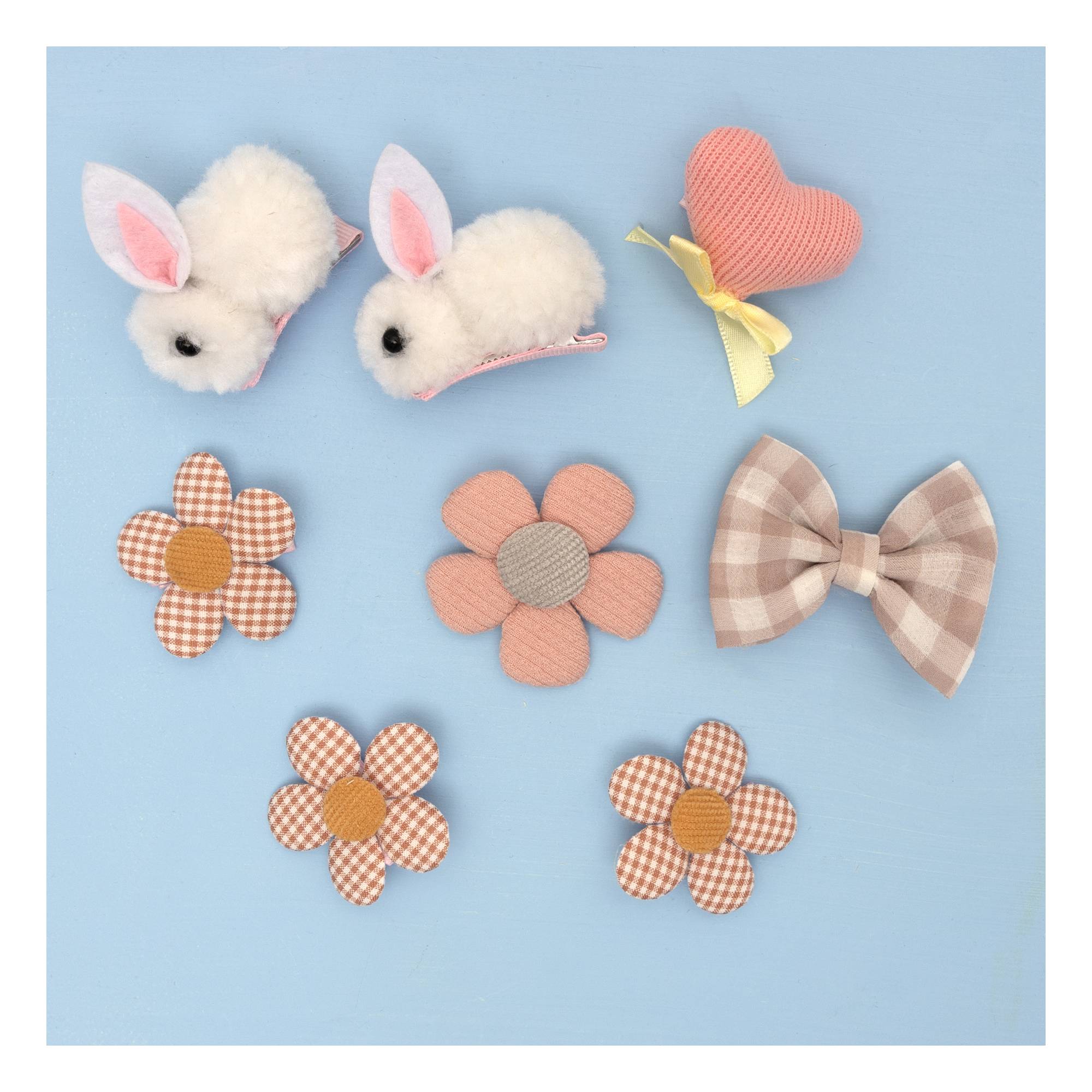 Pink Easter Hair Clips 8 Pack | Hobbycraft