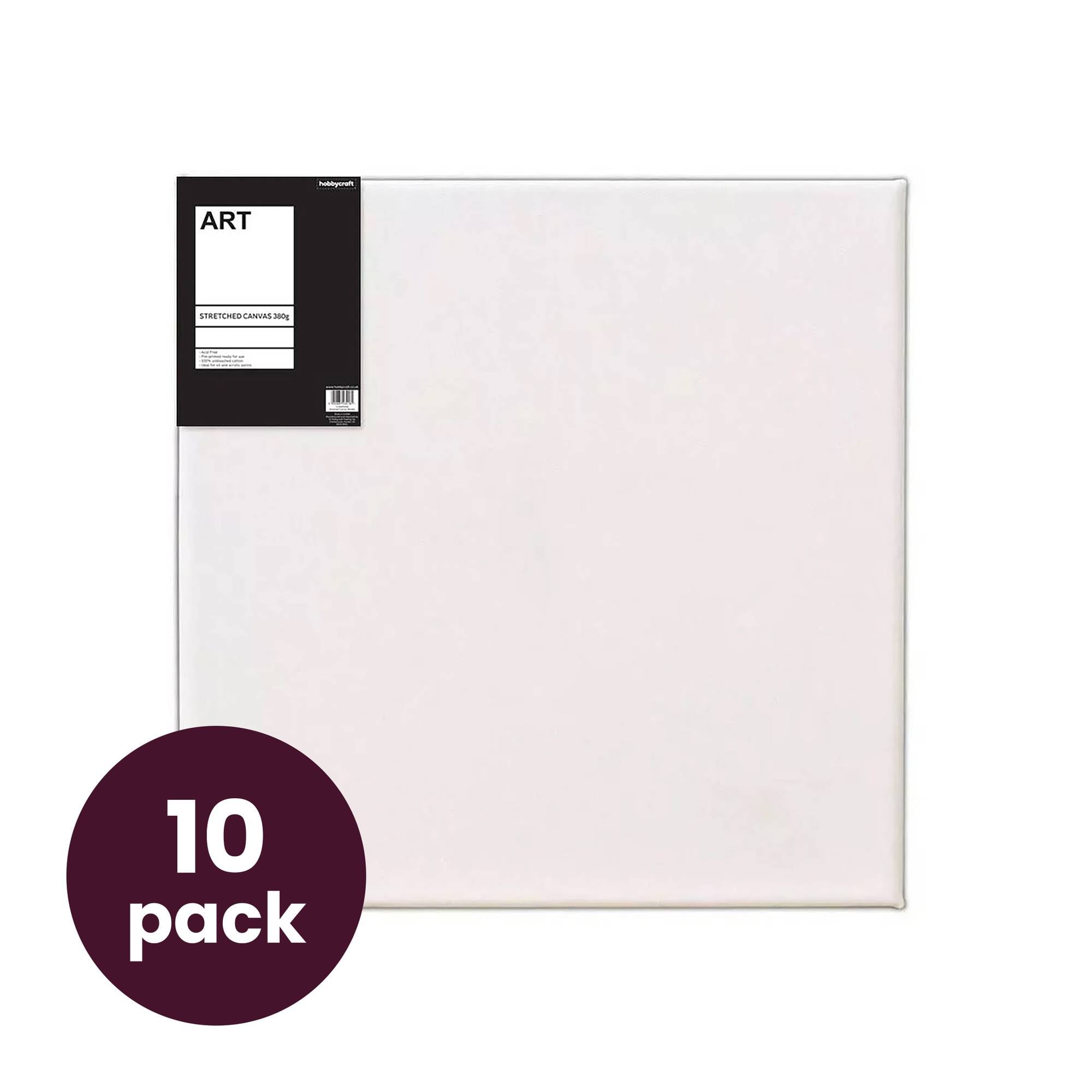 Stretched Canvas 100cm x 100cm 10 Pack Bundle | Hobbycraft