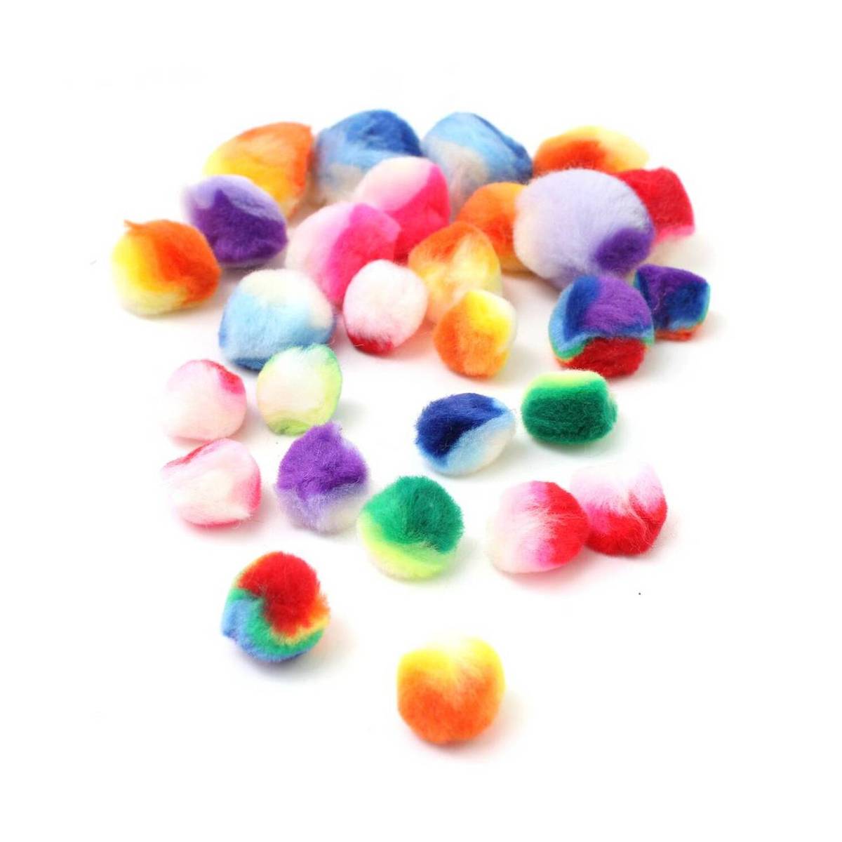 Rainbow Pom Poms 50 Pack | Hobbycraft