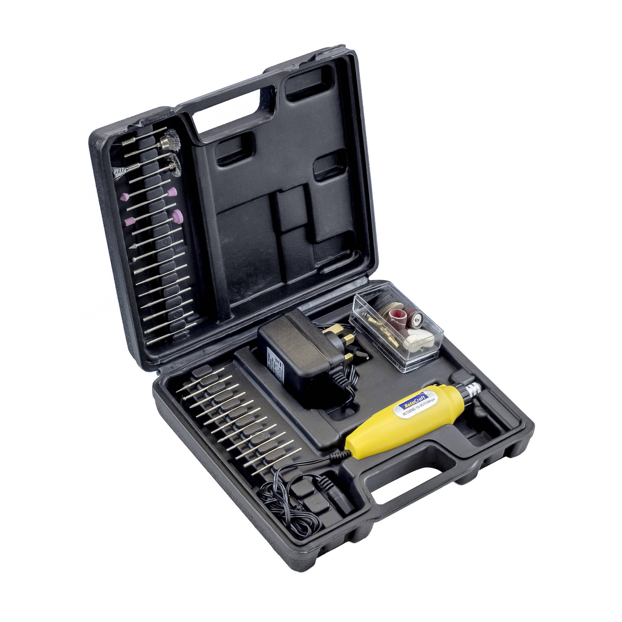 Rotacraft Single Speed Rotary Tool Kit with 75 Accessories | Hobbycraft