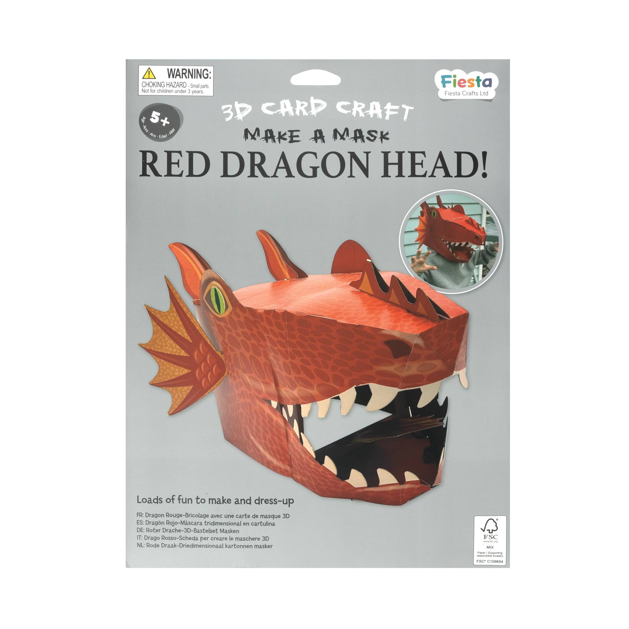 Make a 3D Red Dragon Mask Kit | Hobbycraft