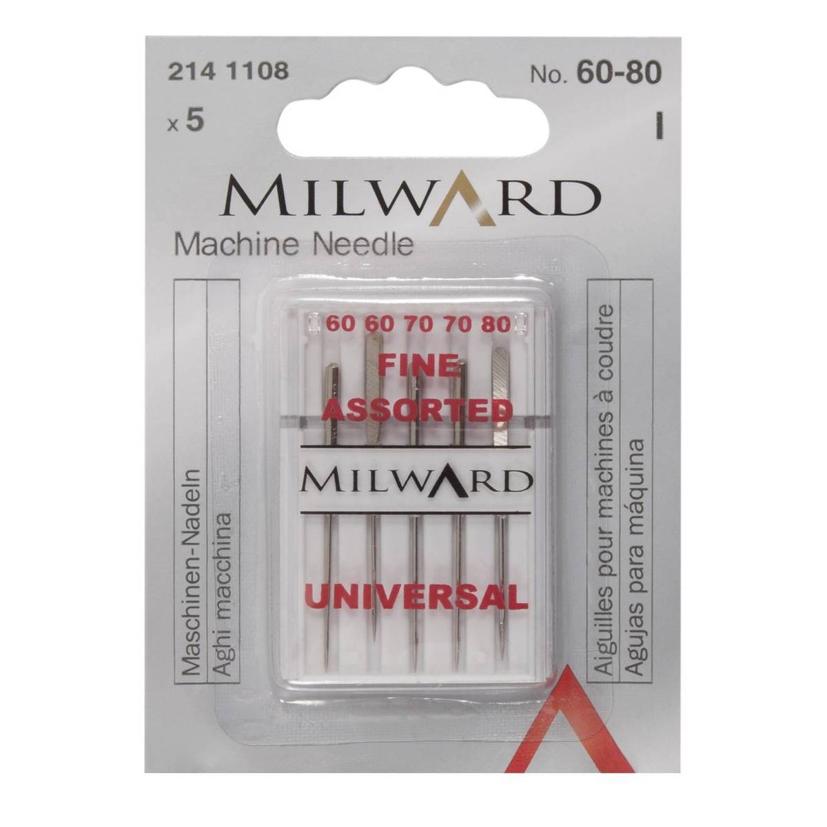 Milward 60 70 and 80 Gauge Machine Needles 5 Pack | Hobbycraft