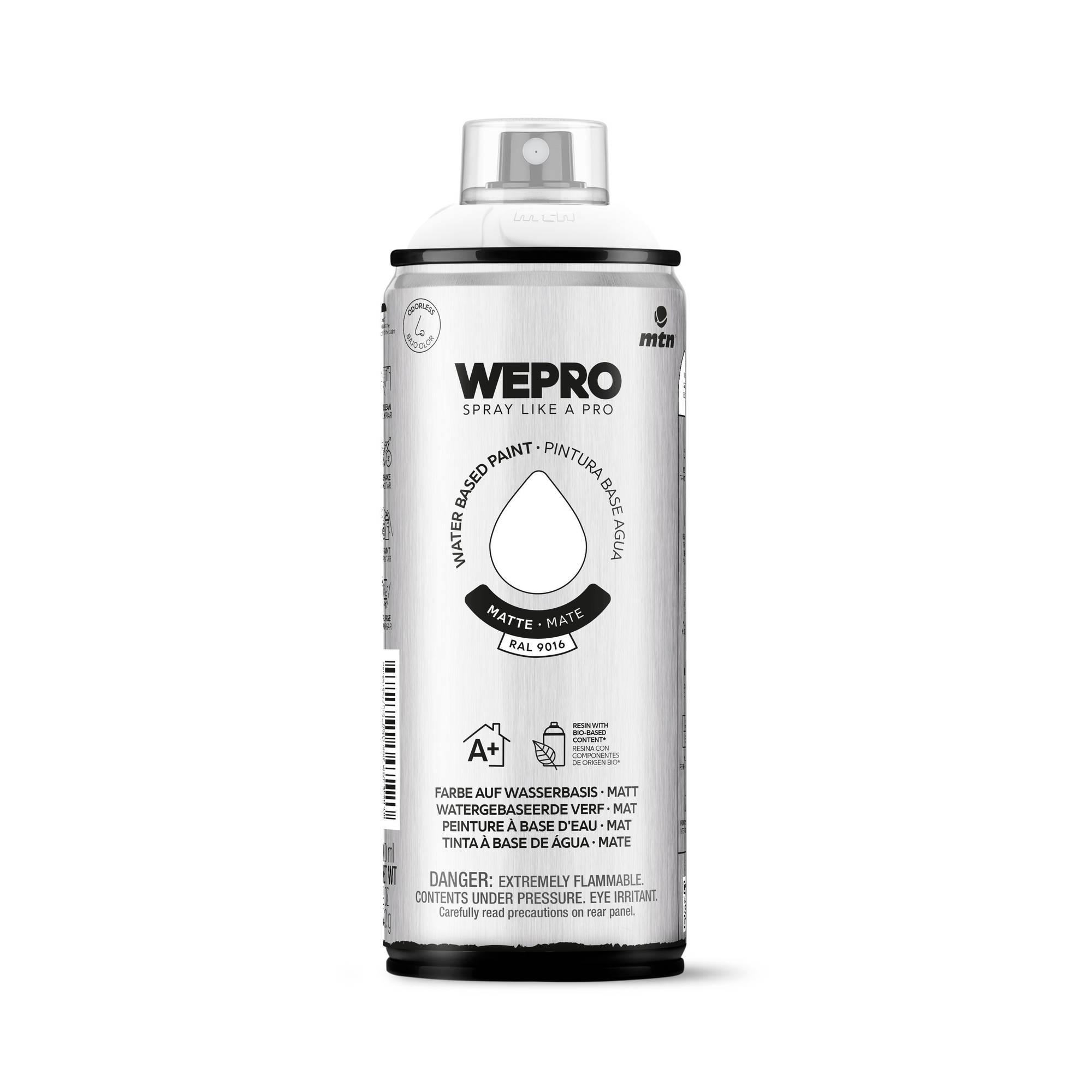 MTN WEPRO Igloo White Matte Water-Based Spray Paint 400ml | Hobbycraft