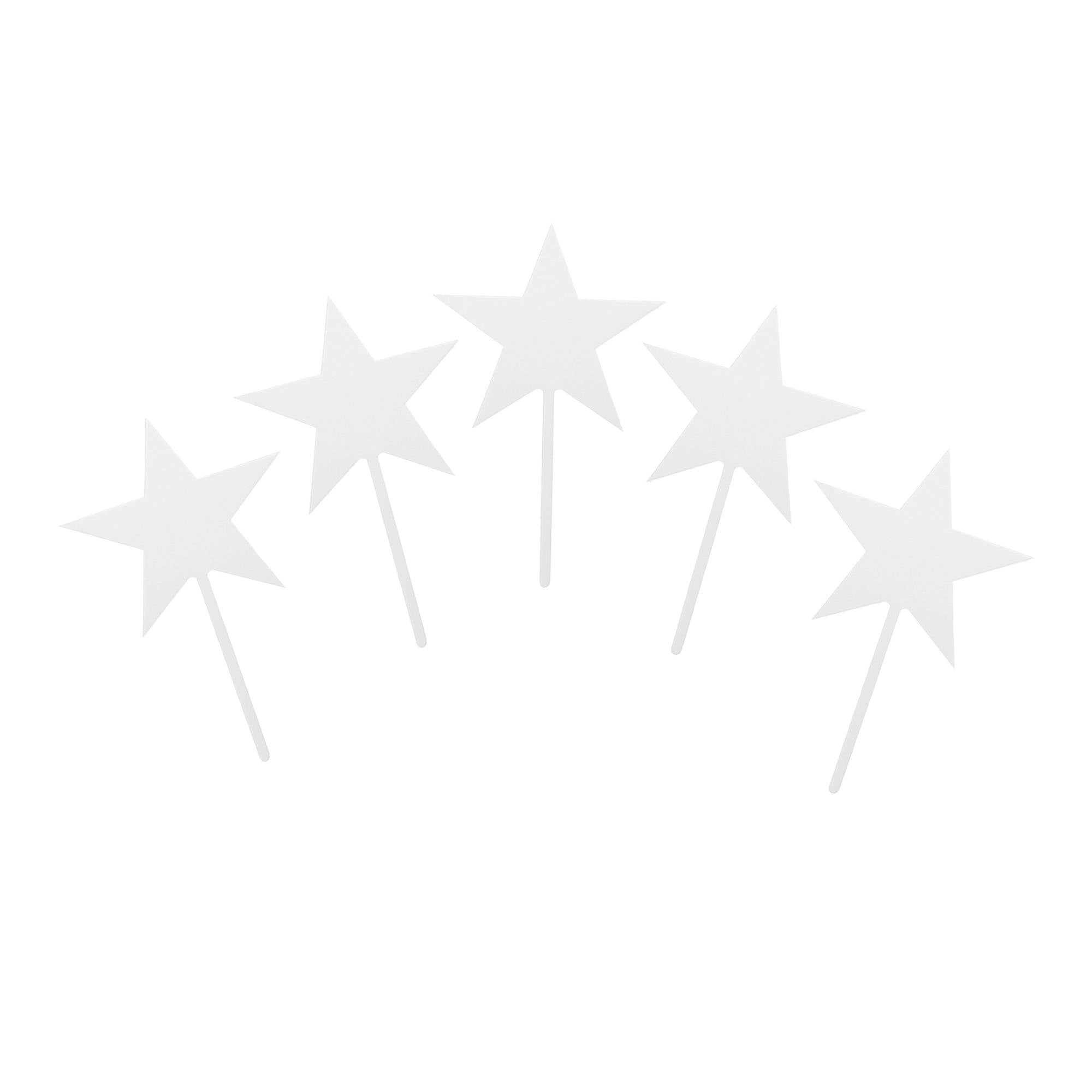 Clear Star Acrylic Cake Toppers 5cm x 9cm 5 Pack | Hobbycraft