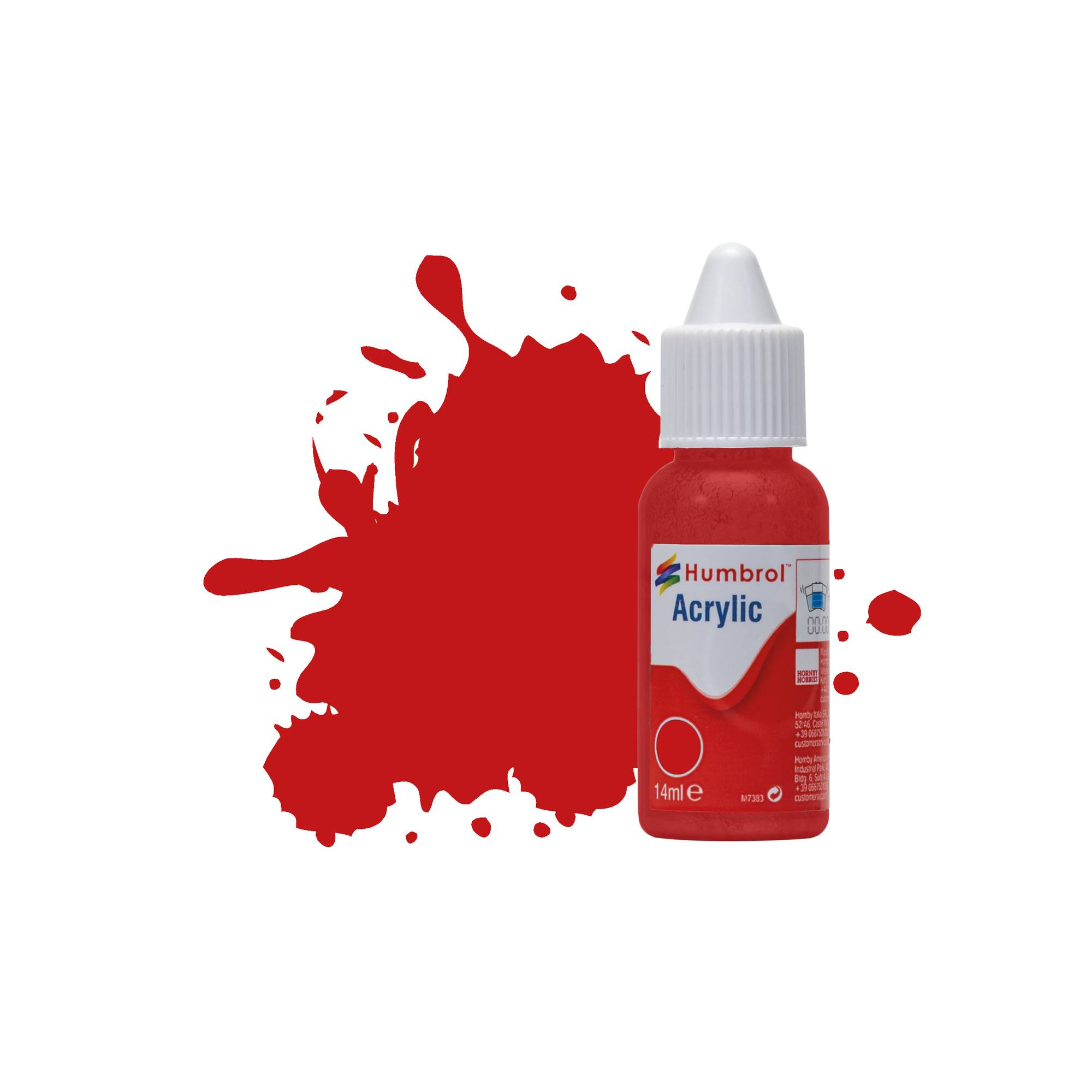 Humbrol 220 Italian Red Gloss Paint Acrylic Dropper 14ml | Hobbycraft
