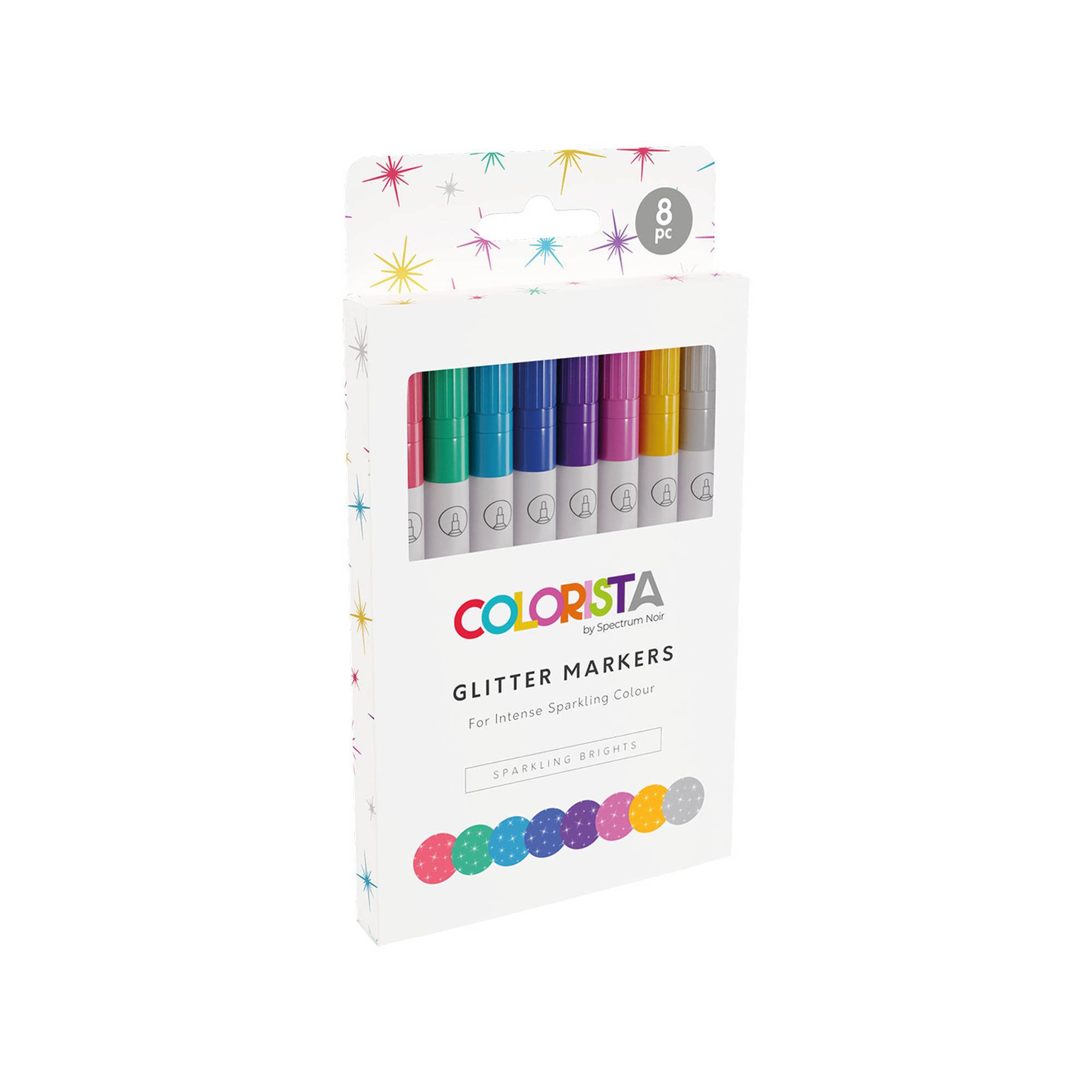 Colorista Sparkling Bright Glitter Markers 8 Pack | Hobbycraft