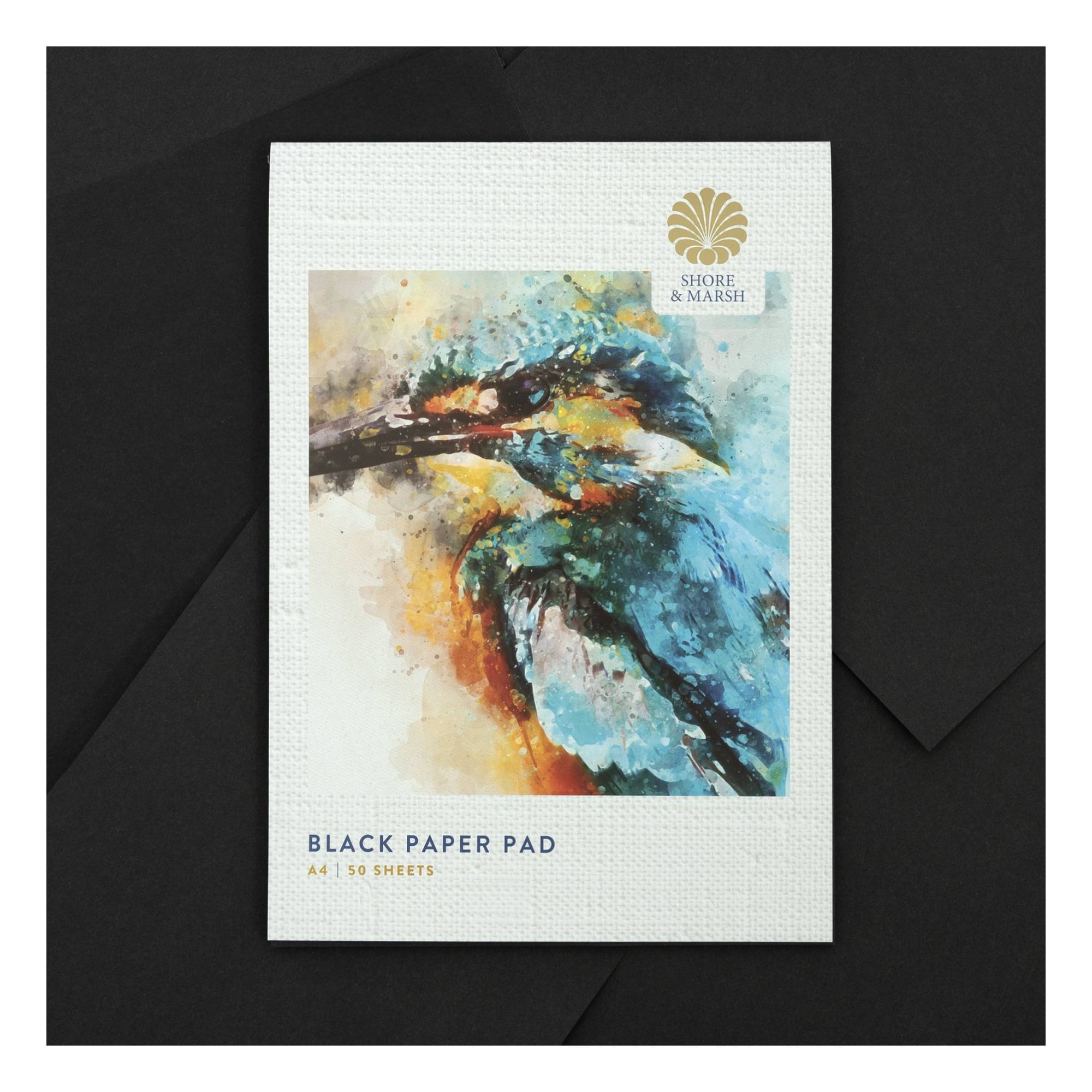 Shore & Marsh Black Paper Pad A4 50 Sheets | Hobbycraft