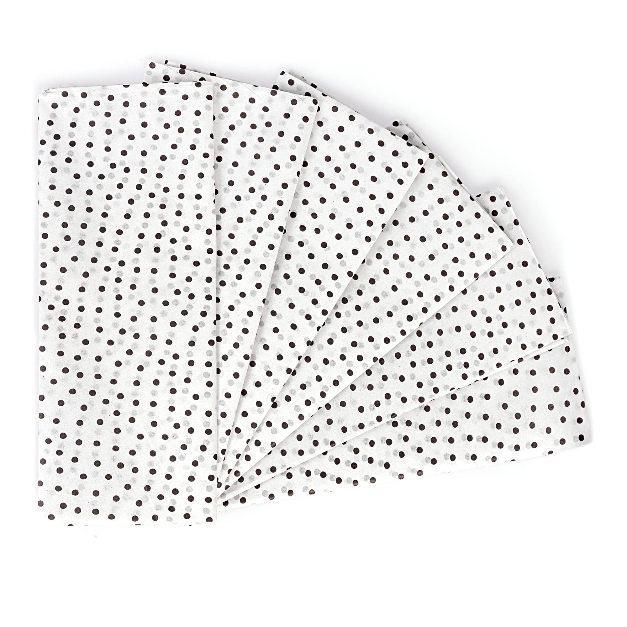 Black and White Spot Printed Tissue Paper 50cm x 75cm 6 Pack | Hobbycraft