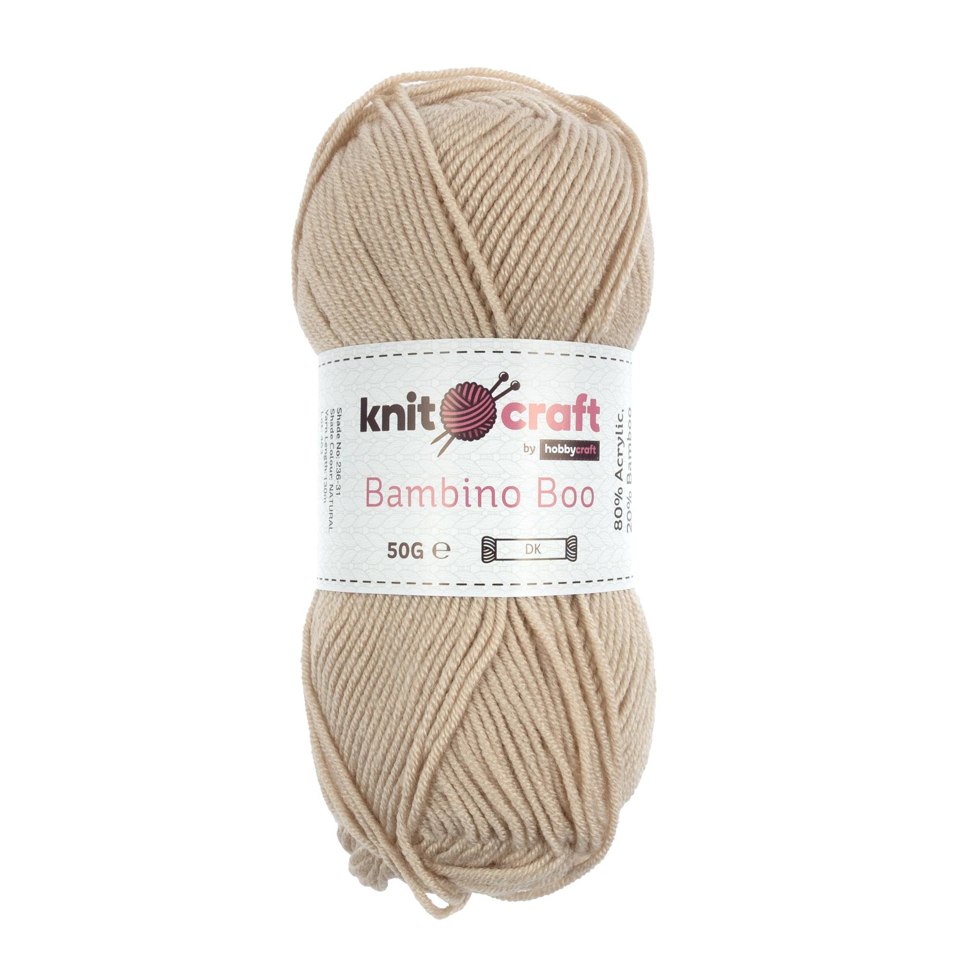 Knitcraft Natural Bambino Boo Yarn 50g | Hobbycraft