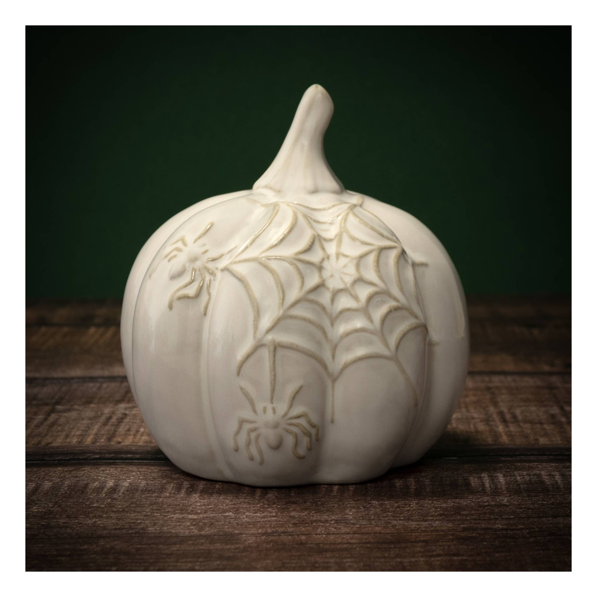 Glazed Ceramic Spider’s Web Pumpkin | Hobbycraft