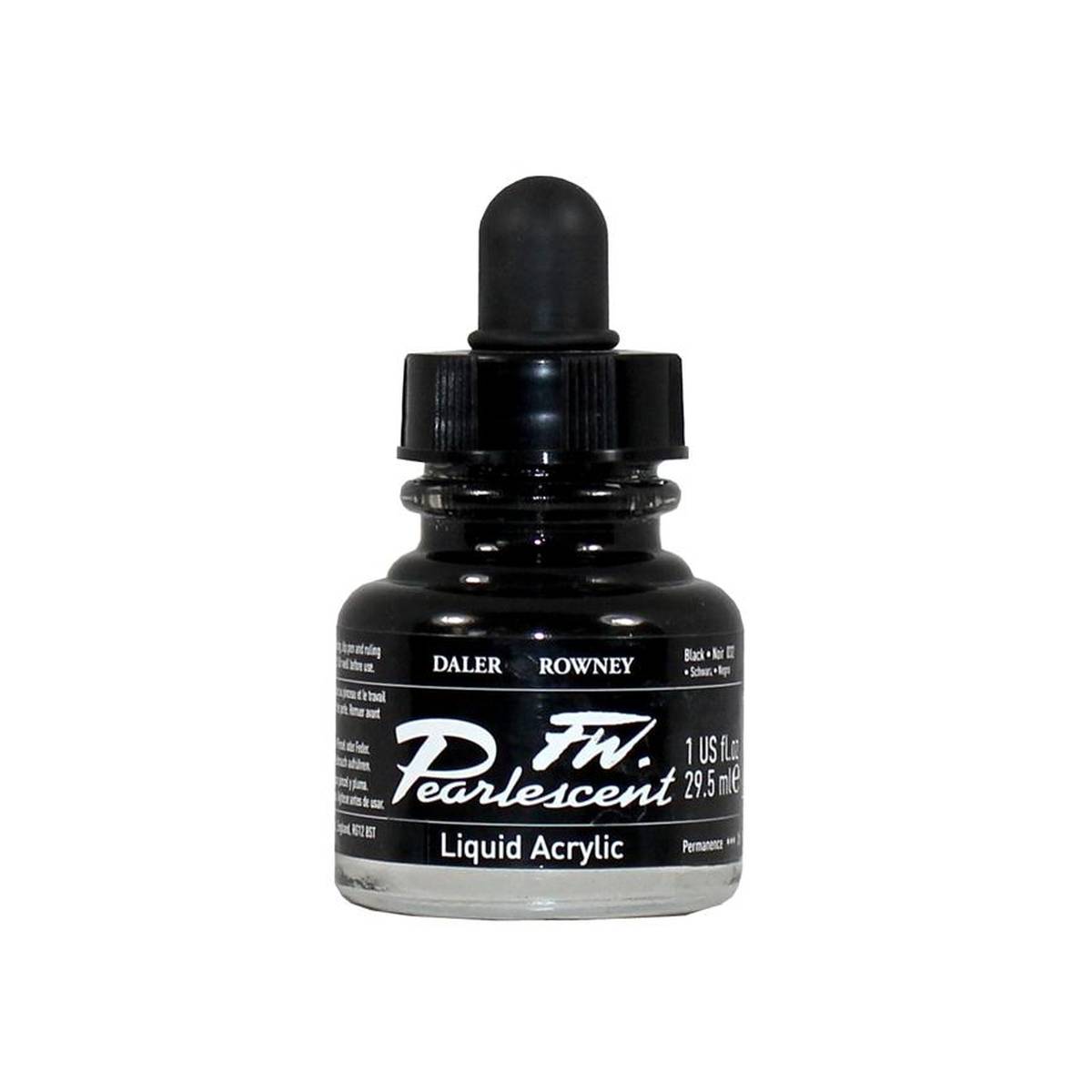 Daler-Rowney Black FW Pearlescent Liquid Acrylic 29.5ml | Hobbycraft