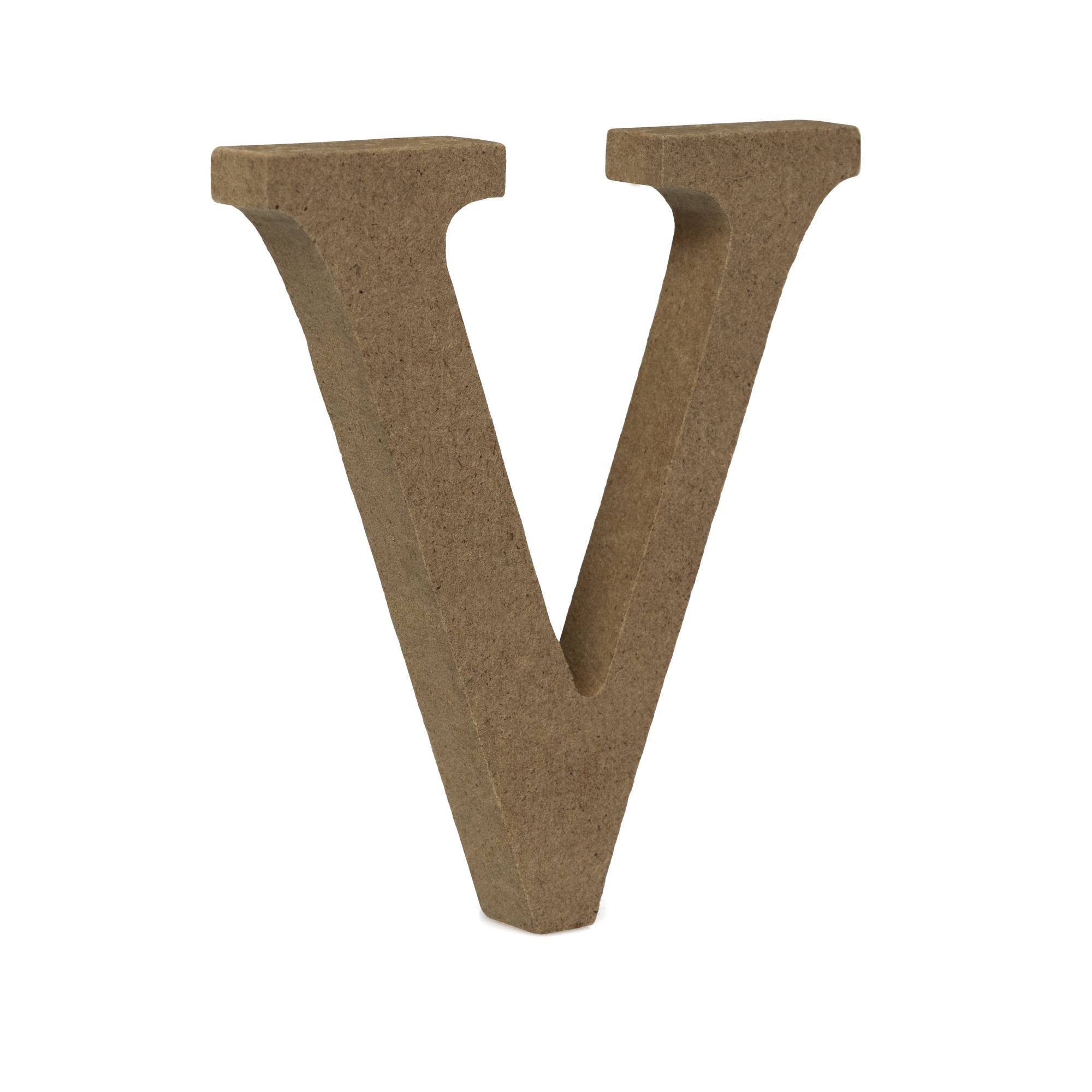 MDF Wooden Letter V 8cm | Hobbycraft