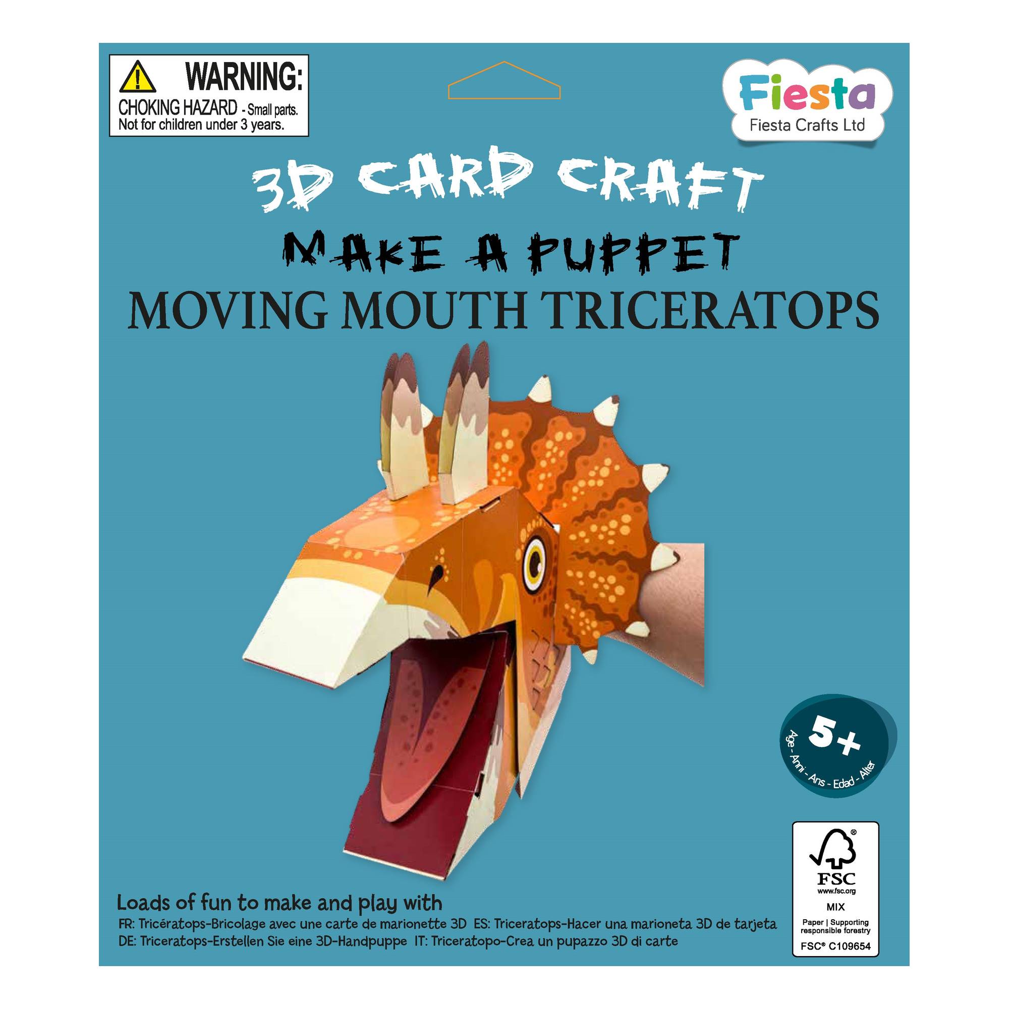 Make a Moving Mouth Triceratops Puppet Kit | Hobbycraft