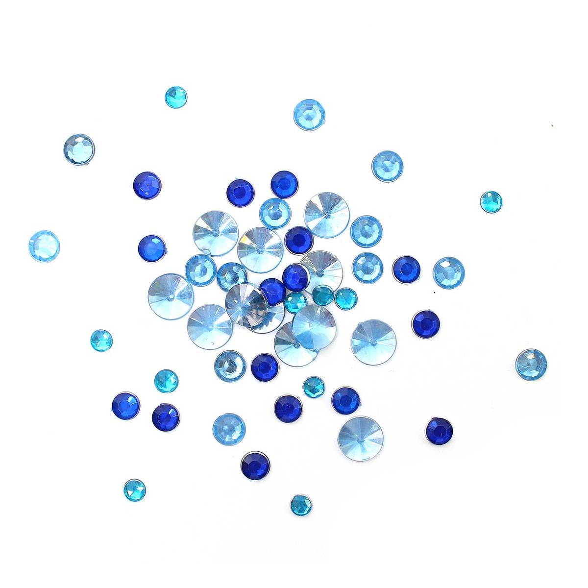 Blue Assorted Round Gems 90g | Hobbycraft