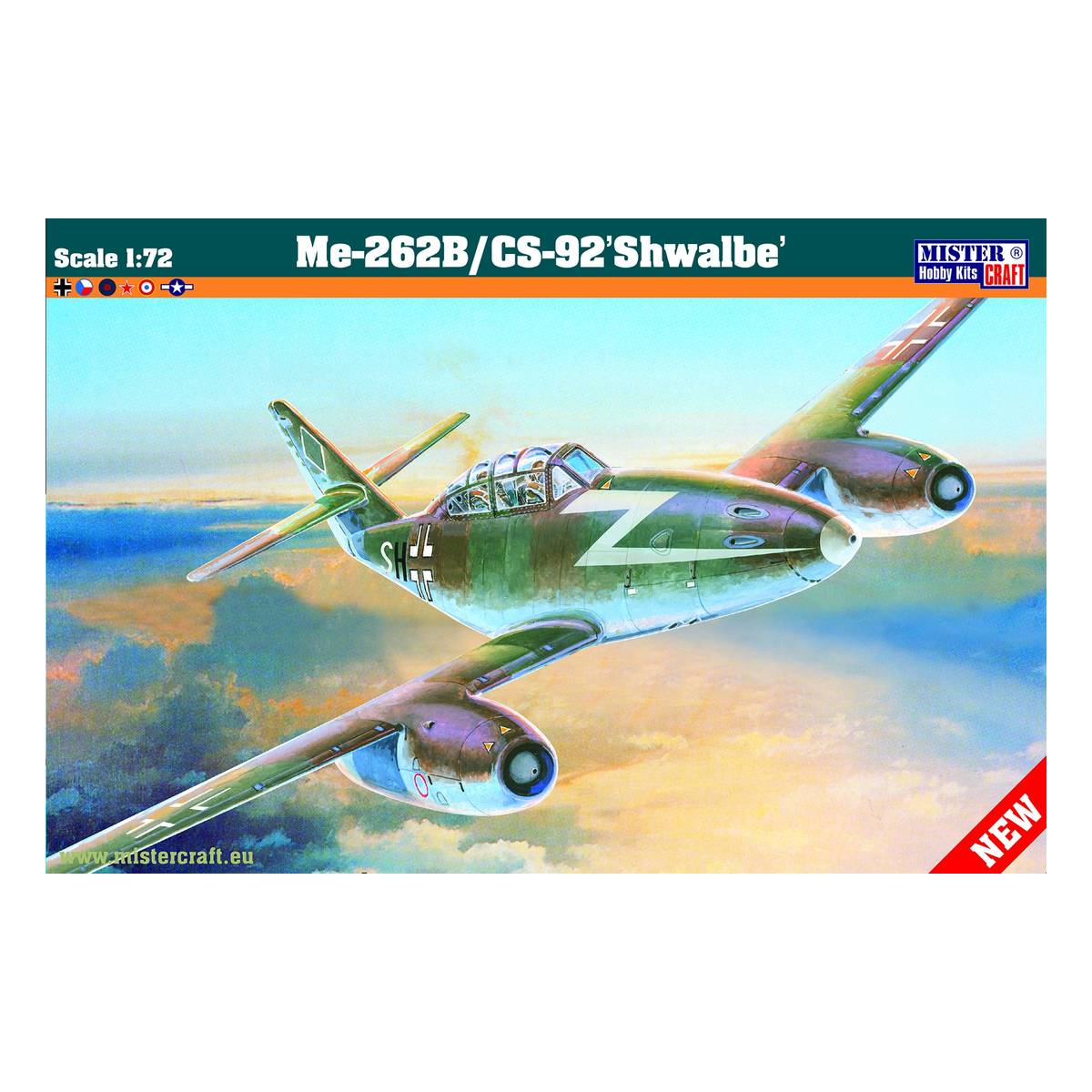 MisterCraft Me-262B/CS-92 Model Kit 1:72 | Hobbycraft