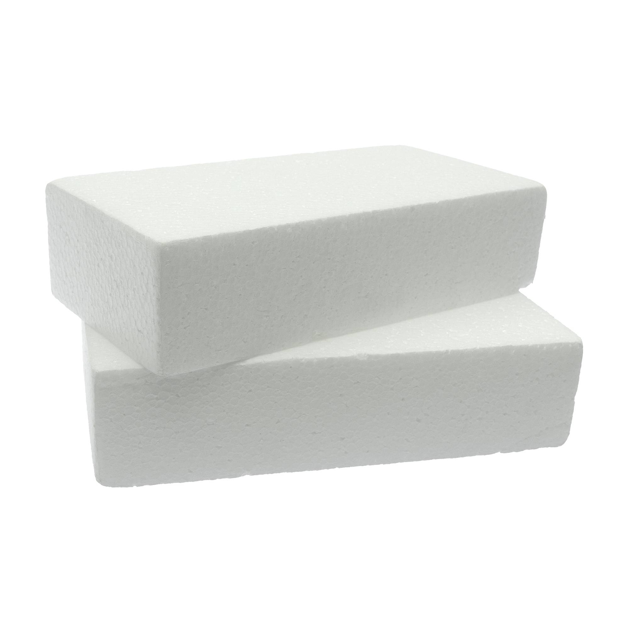 Polystyrene Bricks 20cm x 10cm x 5cm 2 Pack | Hobbycraft