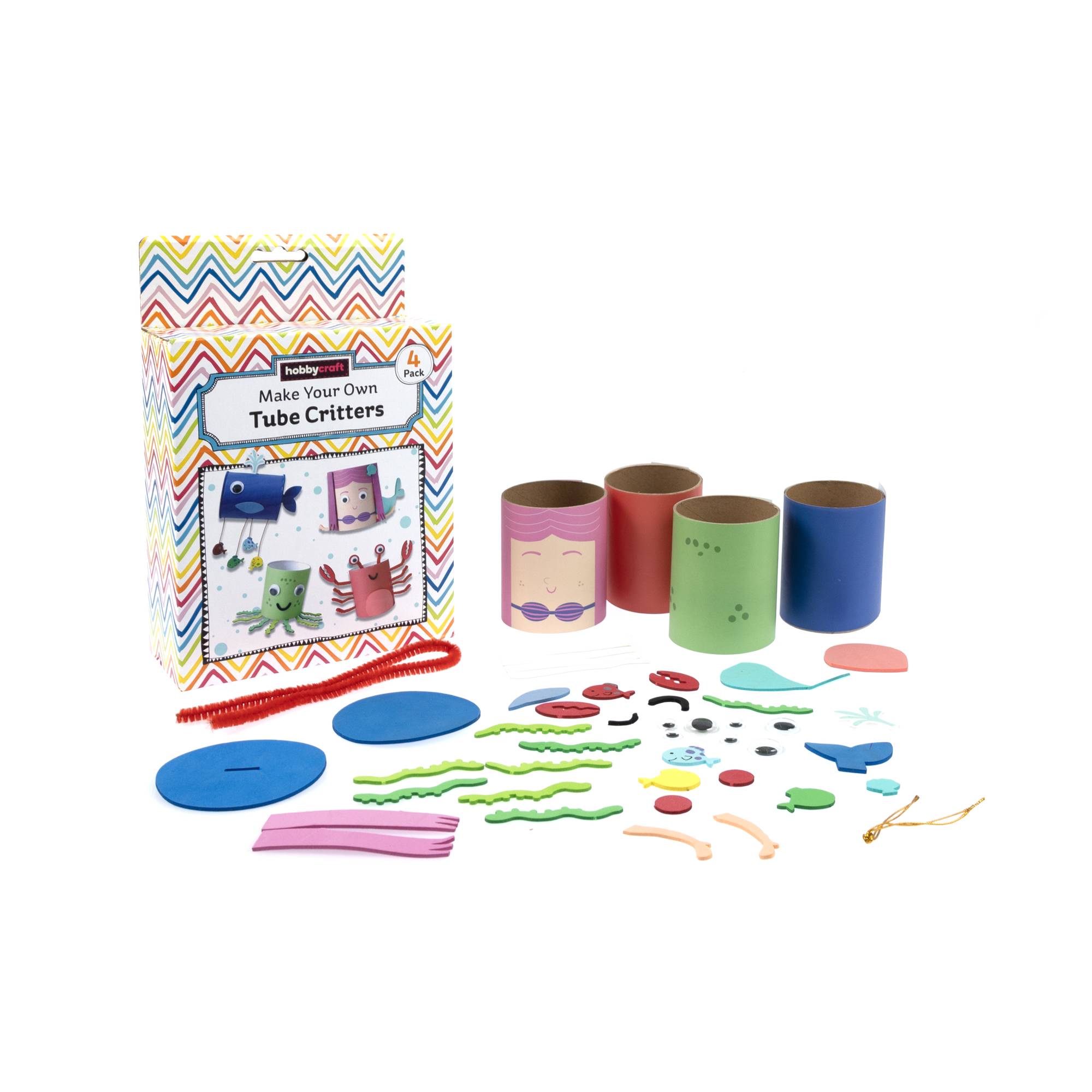 Make Your Own Tube Sea Critters 4 Pack | Hobbycraft