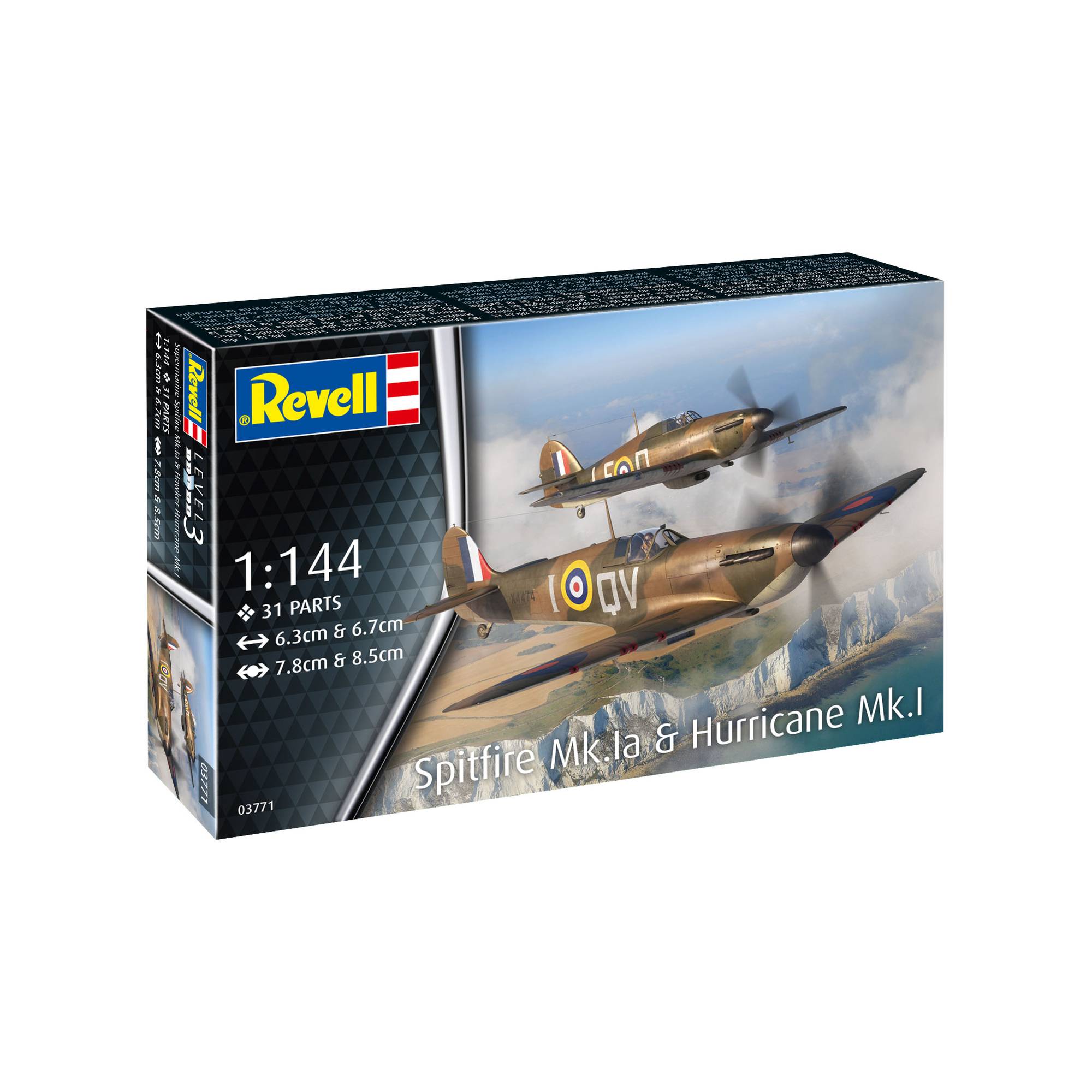 Revell Spitfire Mk.Ia and Hurricane Mk.I Model Kit 1:144 | Hobbycraft
