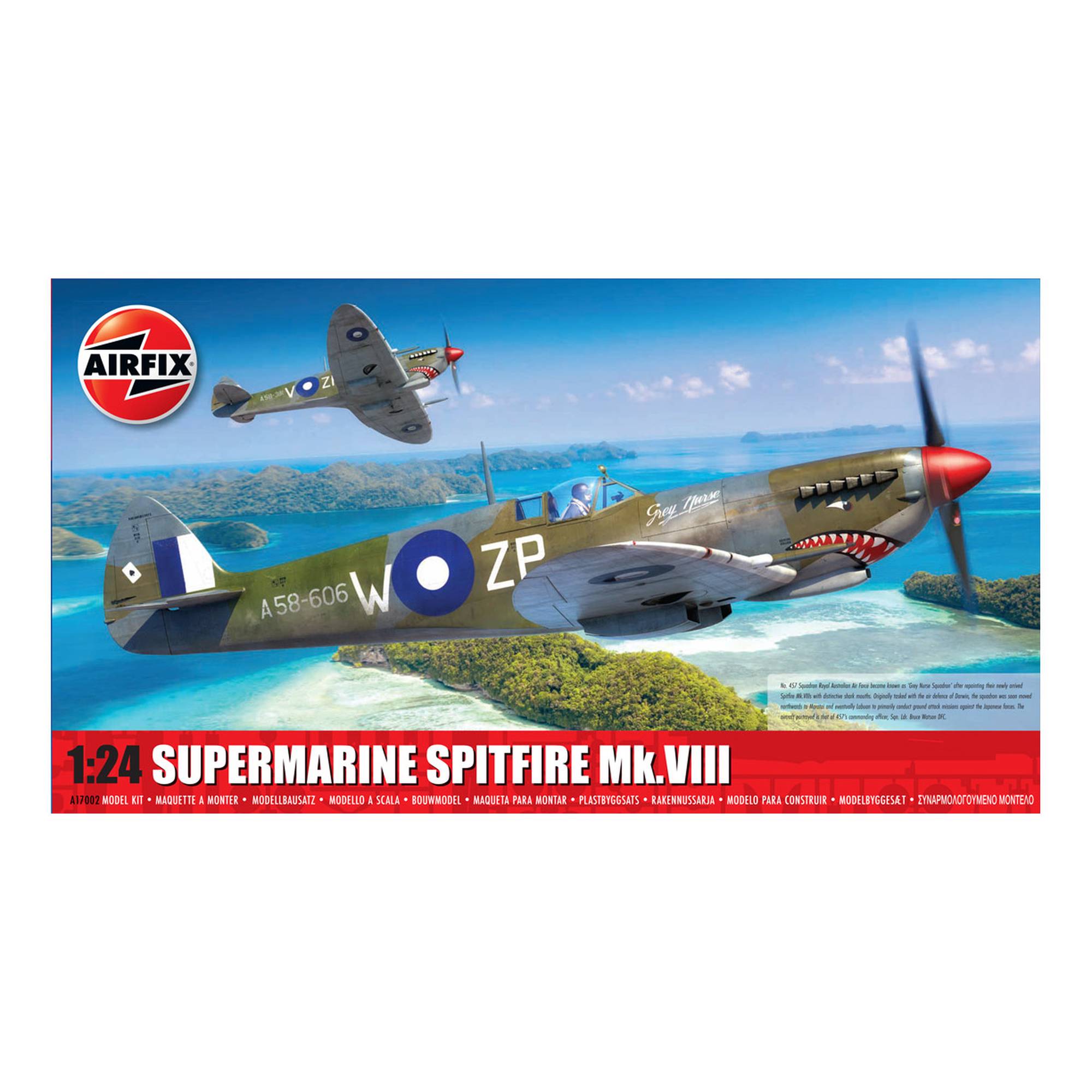 Airfix Supermarine Spitfire Mk.VIII Model Kit 1:24 | Hobbycraft