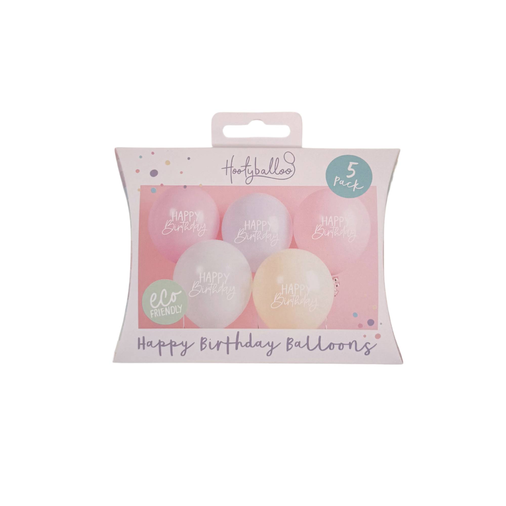Pastel Happy Birthday Balloons 5 Pack | Hobbycraft