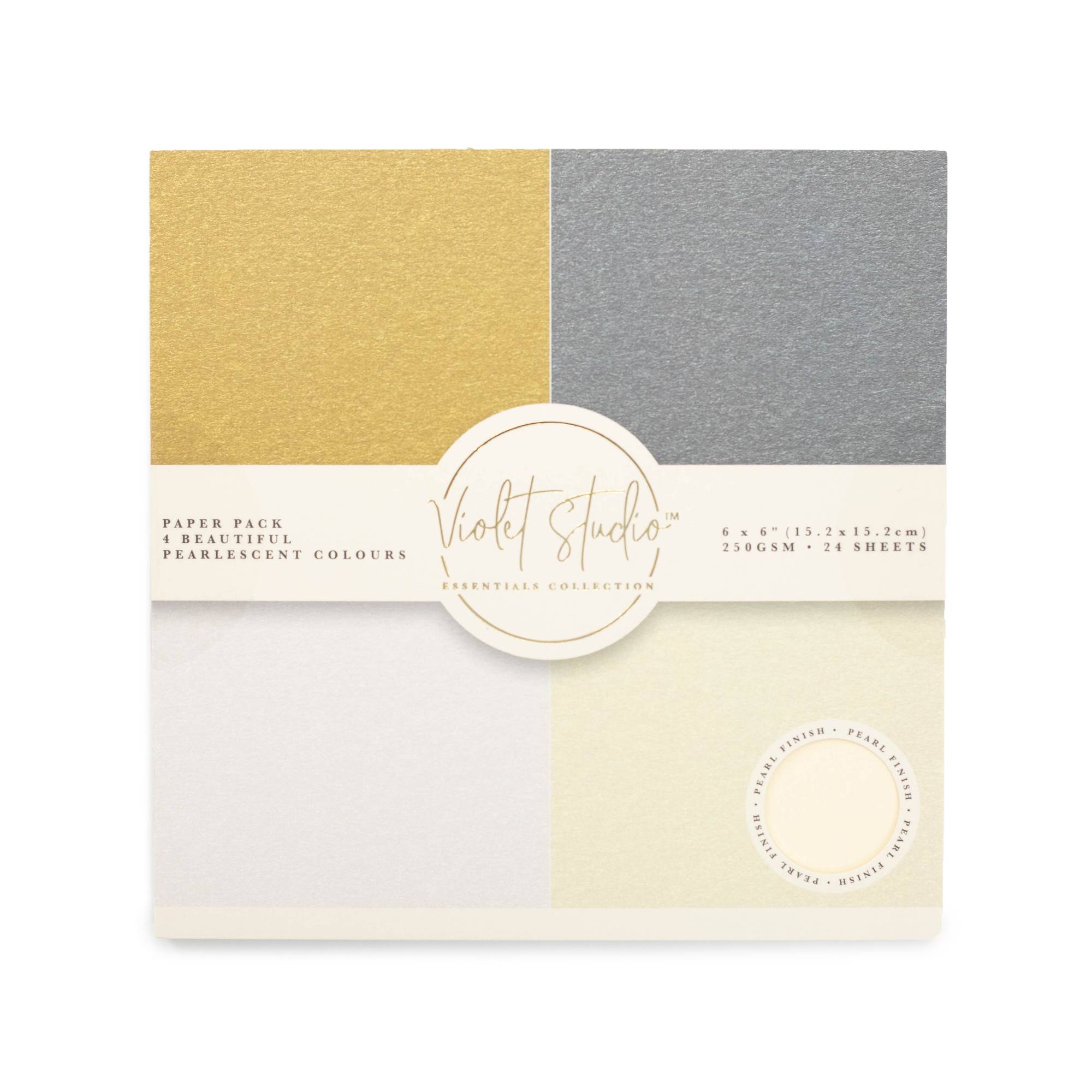 Violet Studio Pearlescent Paper Pad 6 x 6 Inches 24 Sheets | Hobbycraft