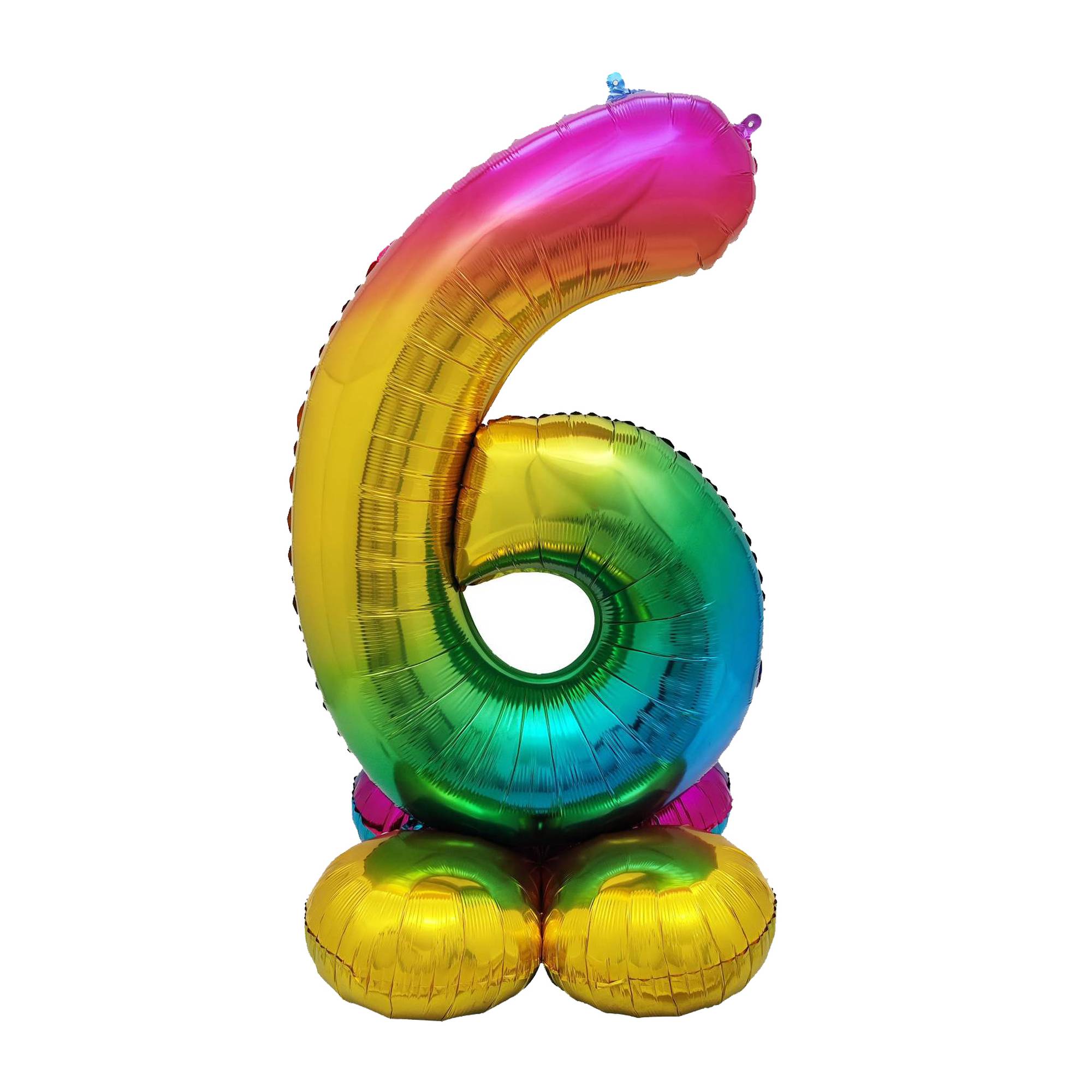 Standing Multicoloured Number 6 Balloon 90cm | Hobbycraft