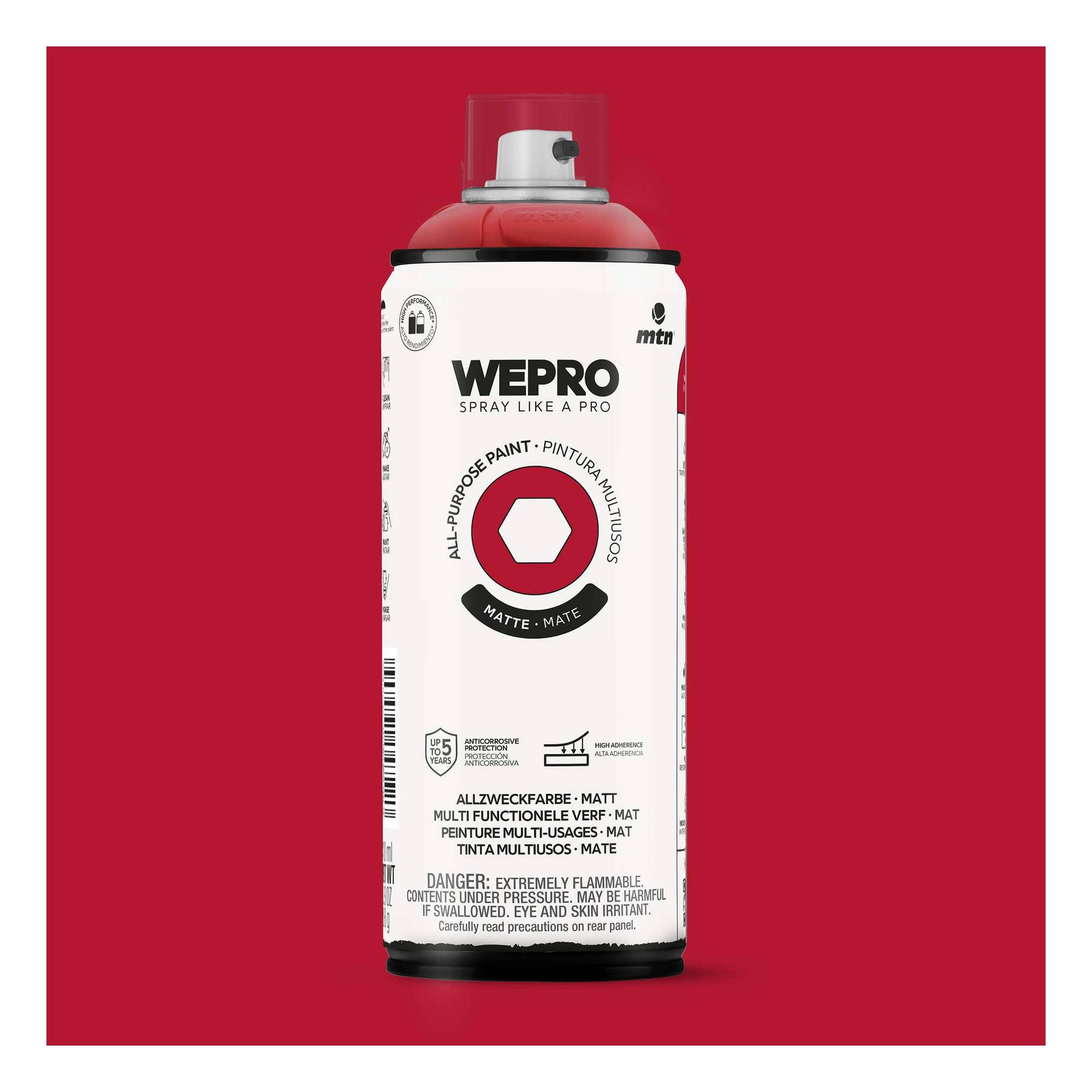 MTN WEPRO Tango Red Matte All-Purpose Paint 400ml | Hobbycraft
