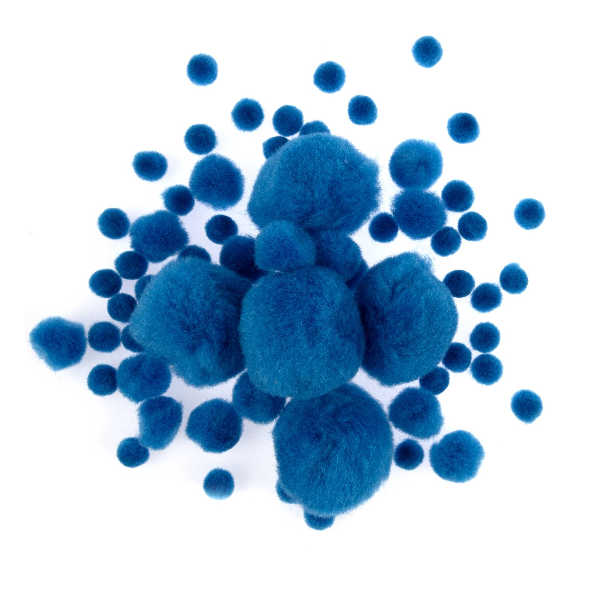Blue Pom Poms 60 Pack | Hobbycraft