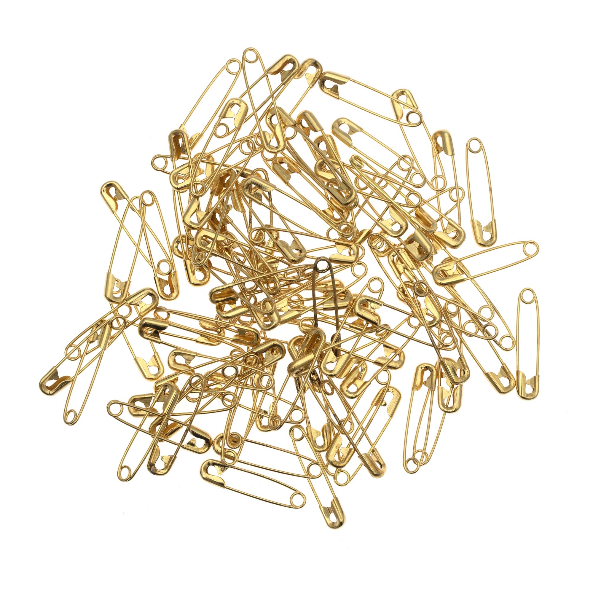 Hemline Brass Safety Pins 100 Pack | Hobbycraft