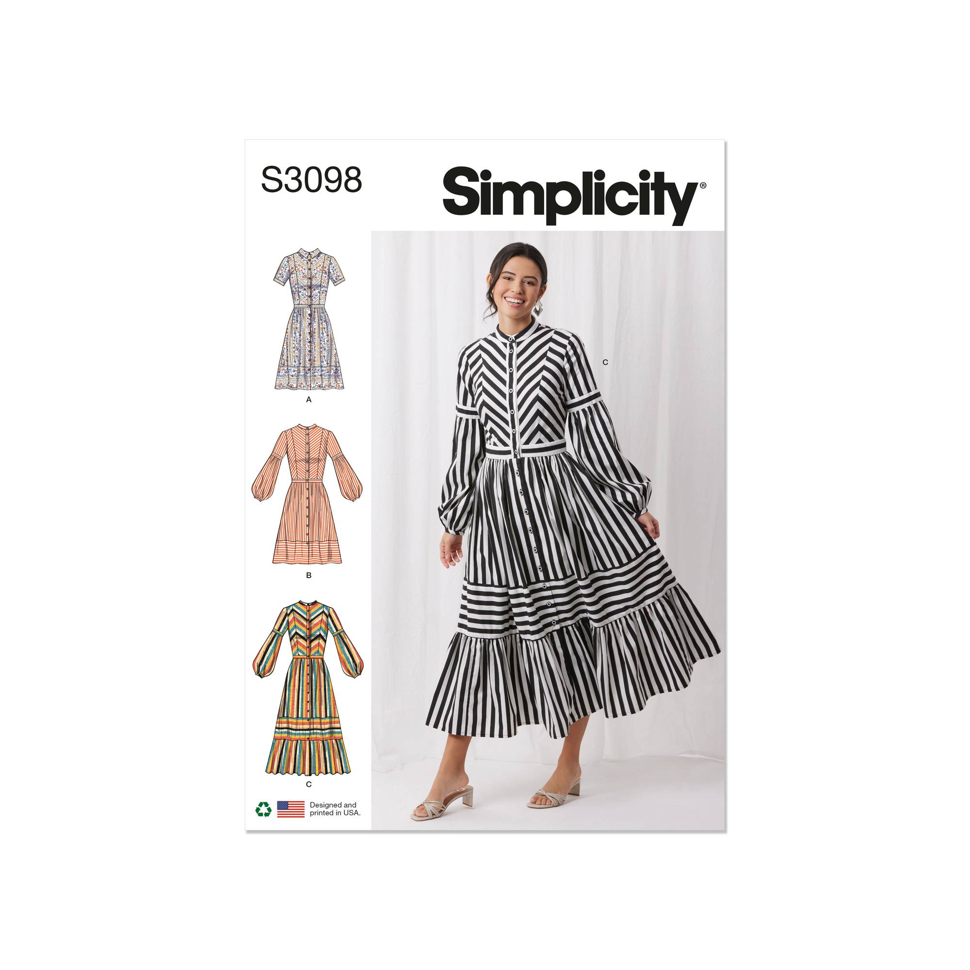 Simplicity Women’s Dress Sewing Pattern S3098 (16-24) | Hobbycraft