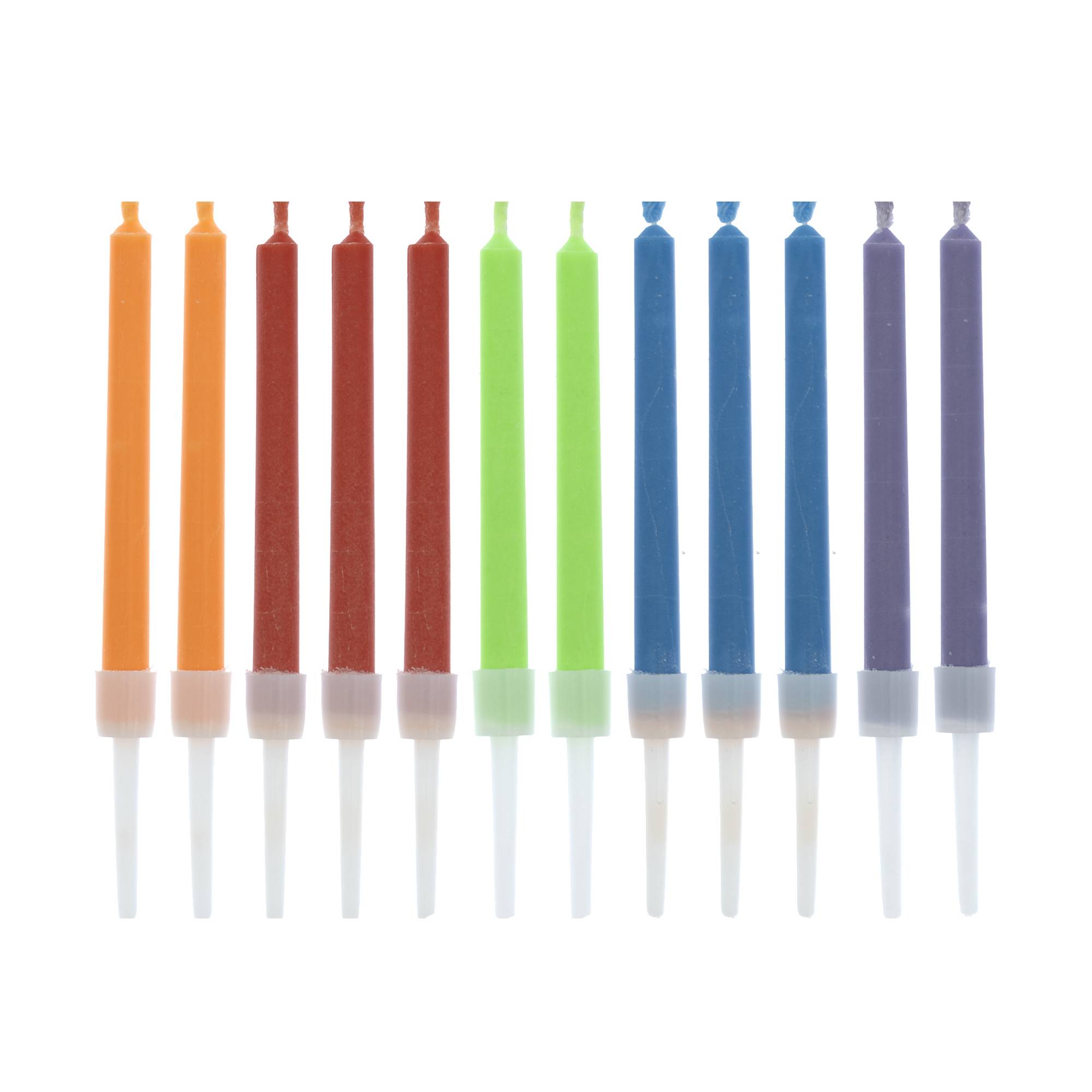 Rainbow Colour Flame Candles 12 Pack | Hobbycraft