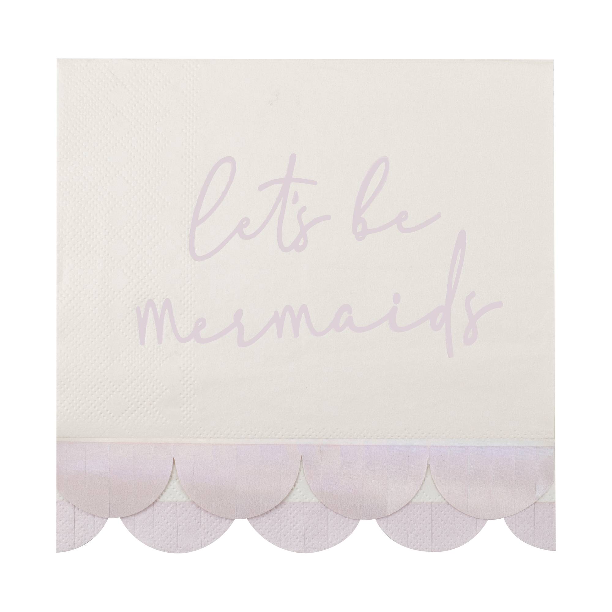 Ginger Ray Iridescent Mermaid Napkins 16 Pack | Hobbycraft