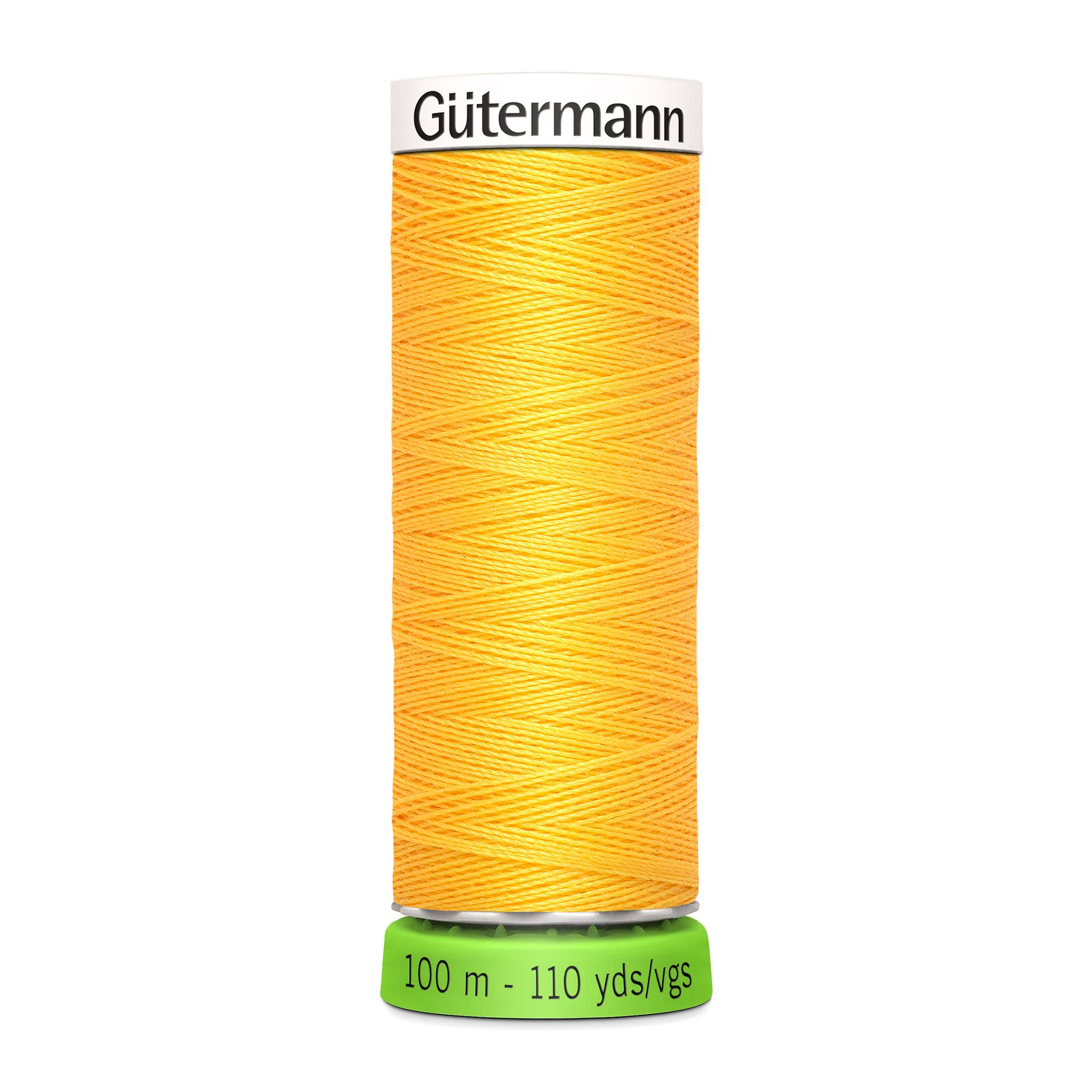 Gutermann Yellow Sew All Recycled rPET Thread 100m (417) | Hobbycraft