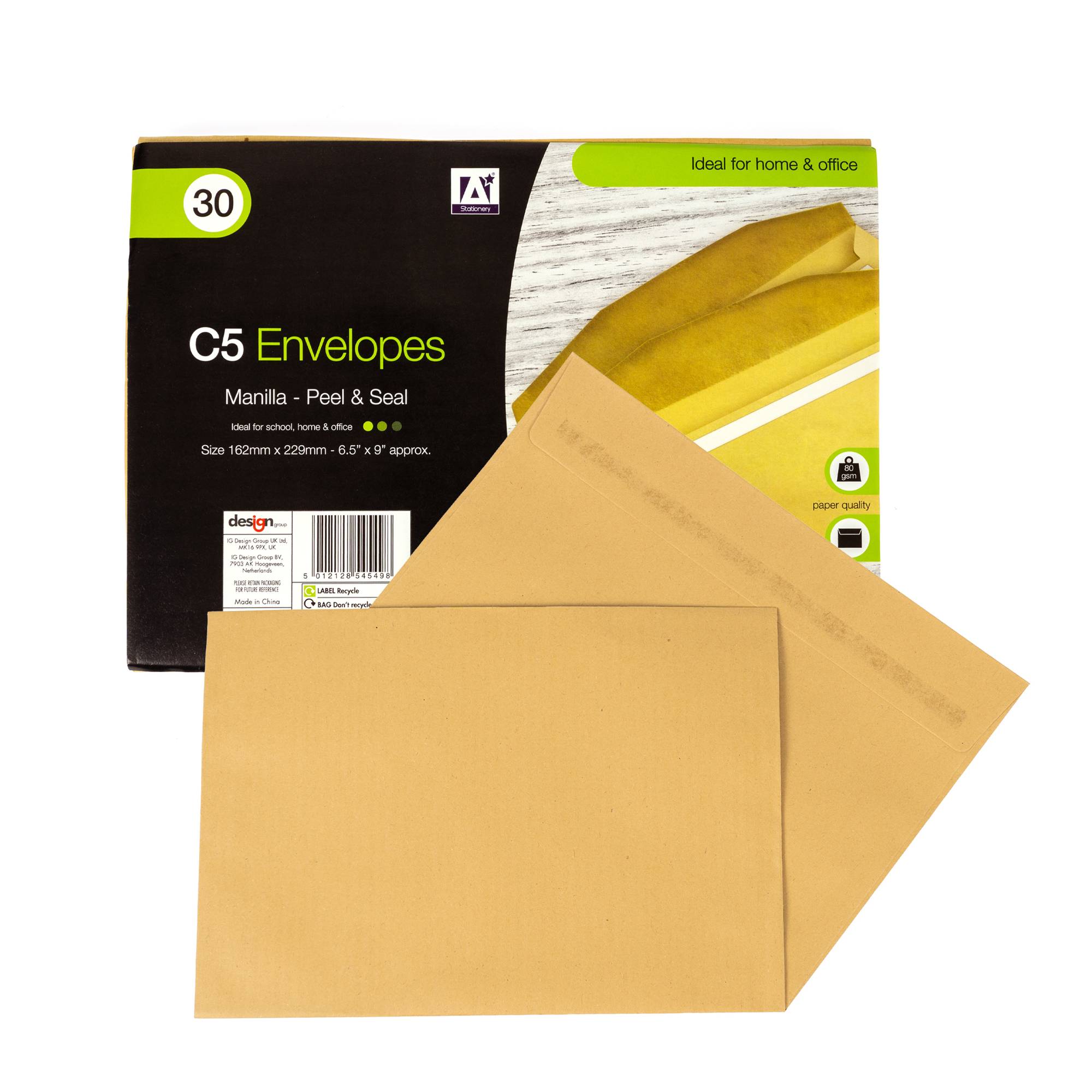 C5 Manilla Envelopes 30 Pack | Hobbycraft